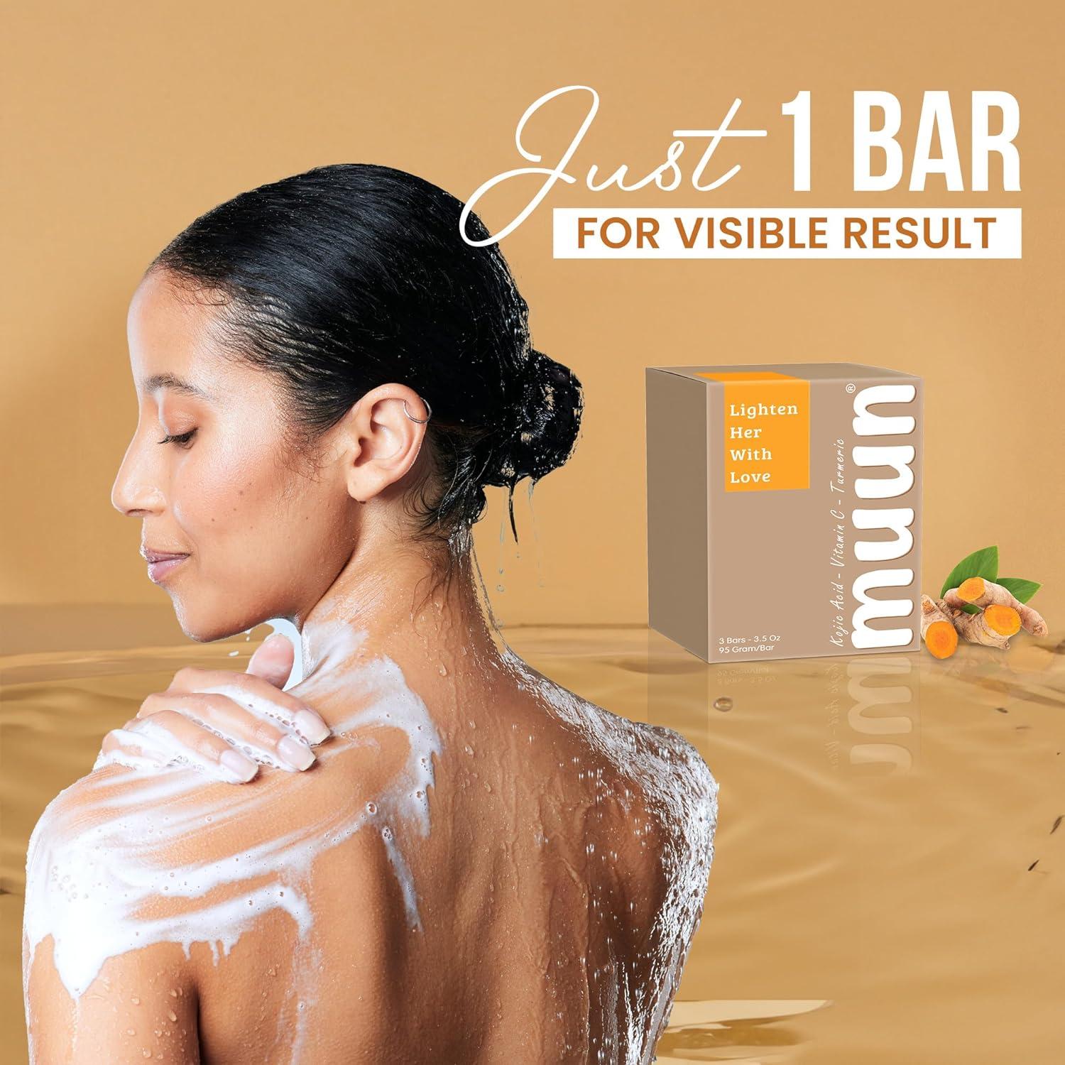 Muun Dark Spot Remover Soap Bars with Kojic Acid & Vitamin C - Even ...