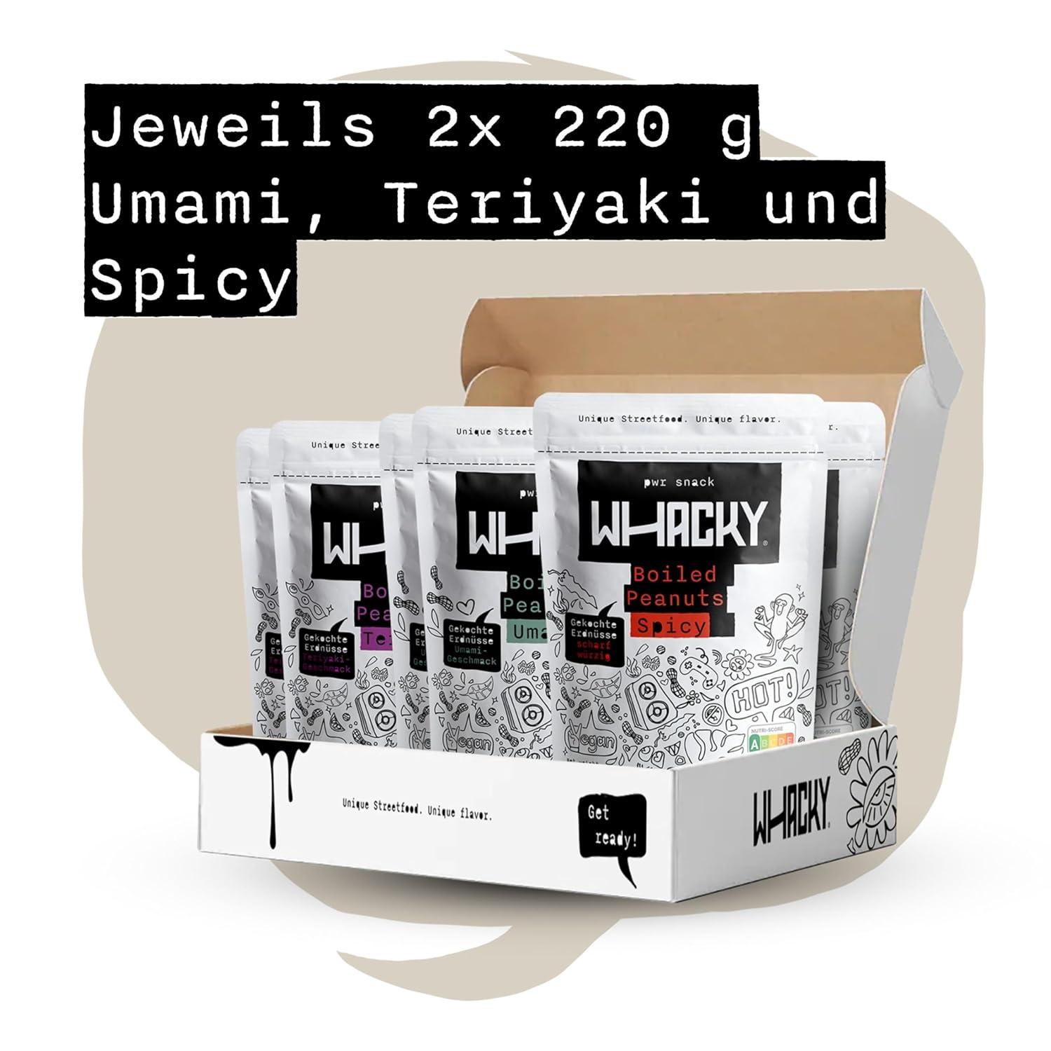 Buy Vegan Boiled Peanuts Mix - Salty Umami Teriyaki & Spicy (2x220g ...