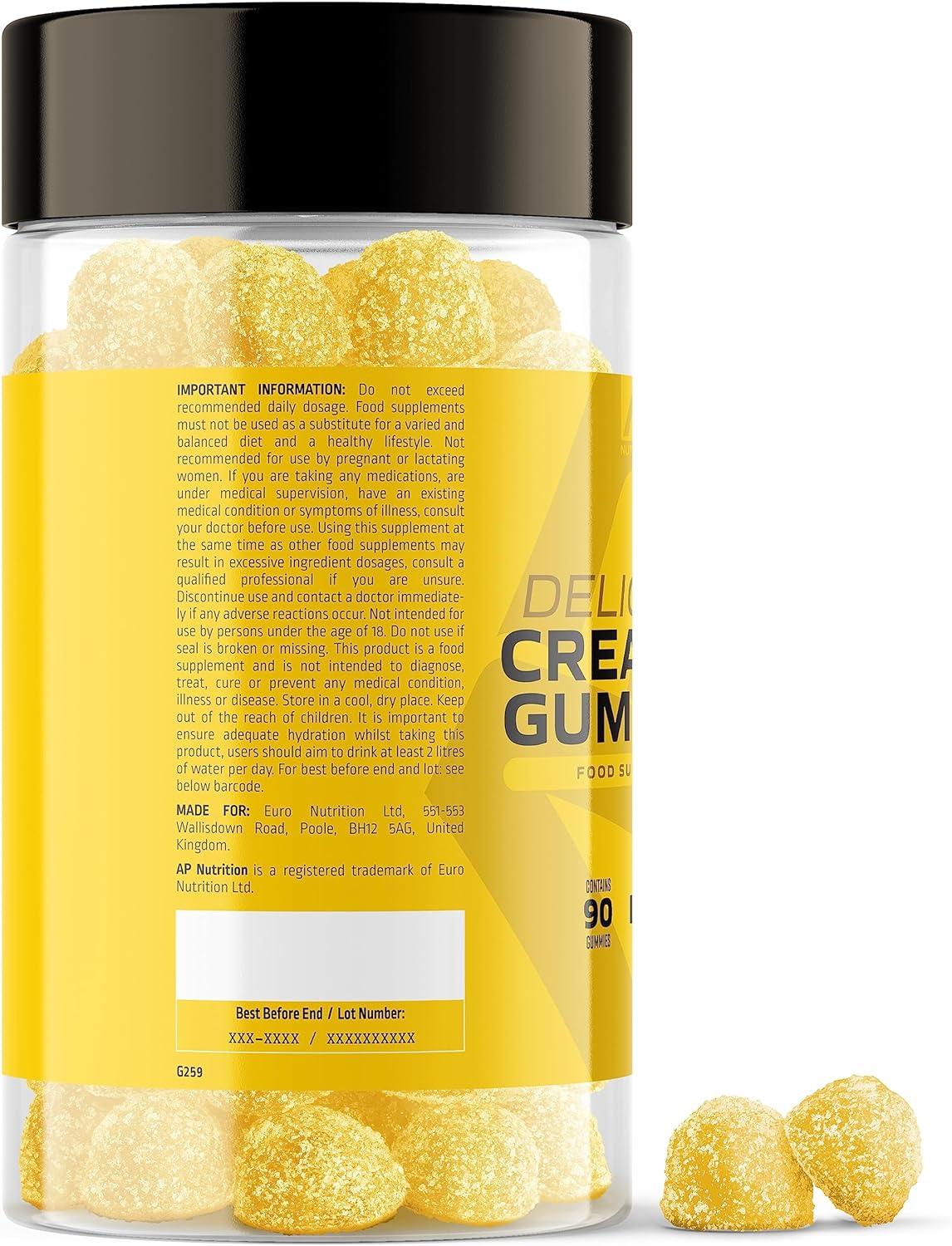 Delicious Creatine Gummies - 3 300mg+ Creatine Monohydrate per Serving ...