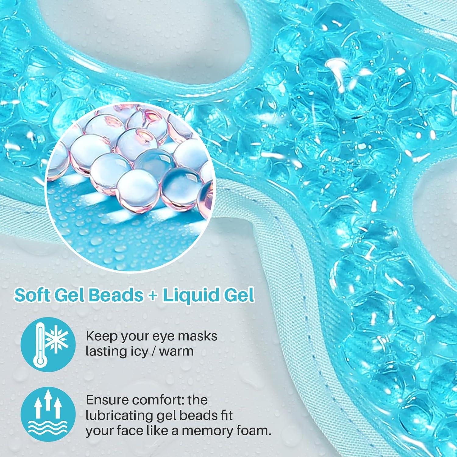 MIVORA Cooling Gel Mask for Puffy Eyes - Hot Cold Therapy for Migraine ...