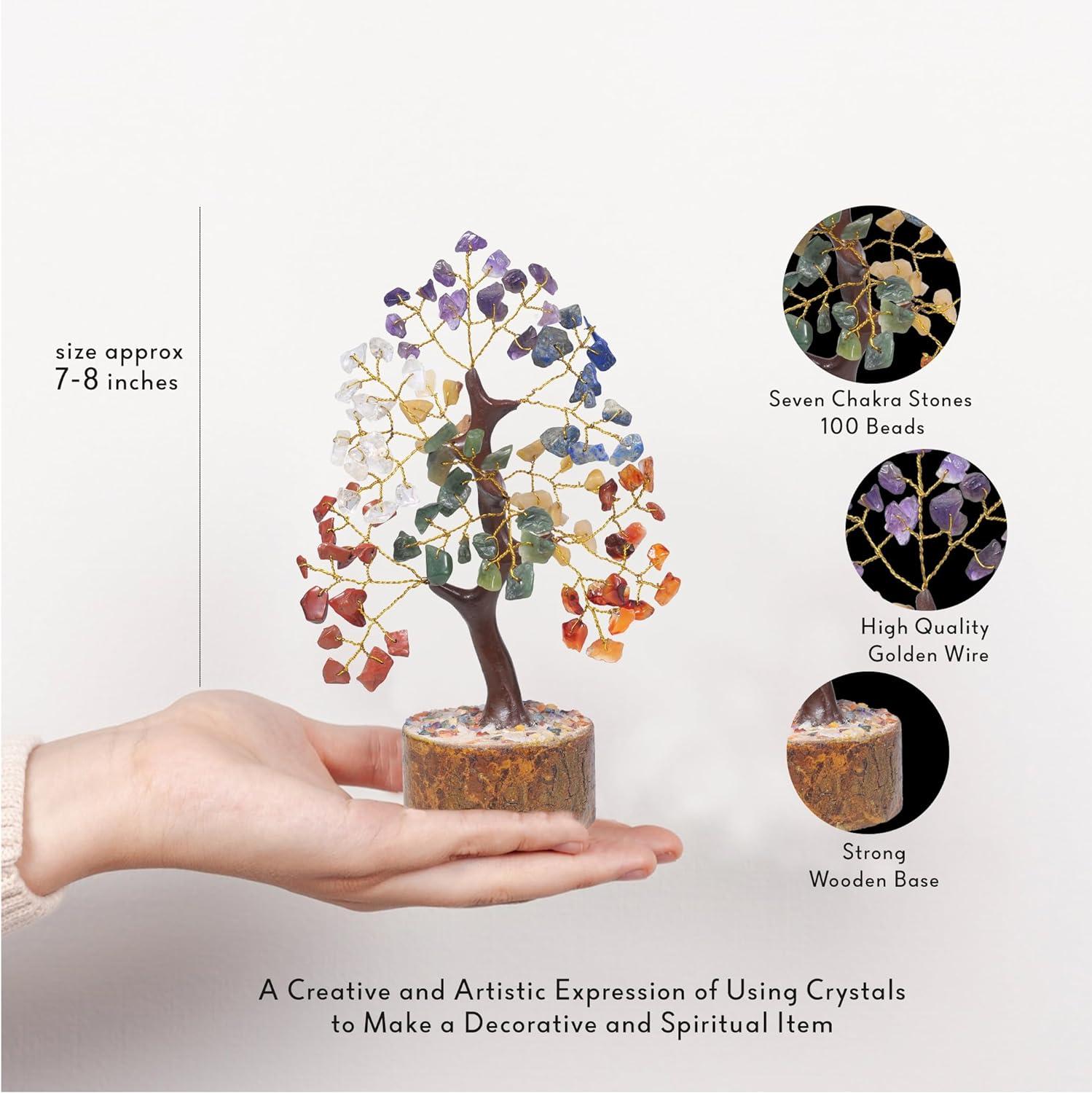 Chakra Tree of Life Crystal Gifts for Her - 7 Chakra Lucky Money Tree ...