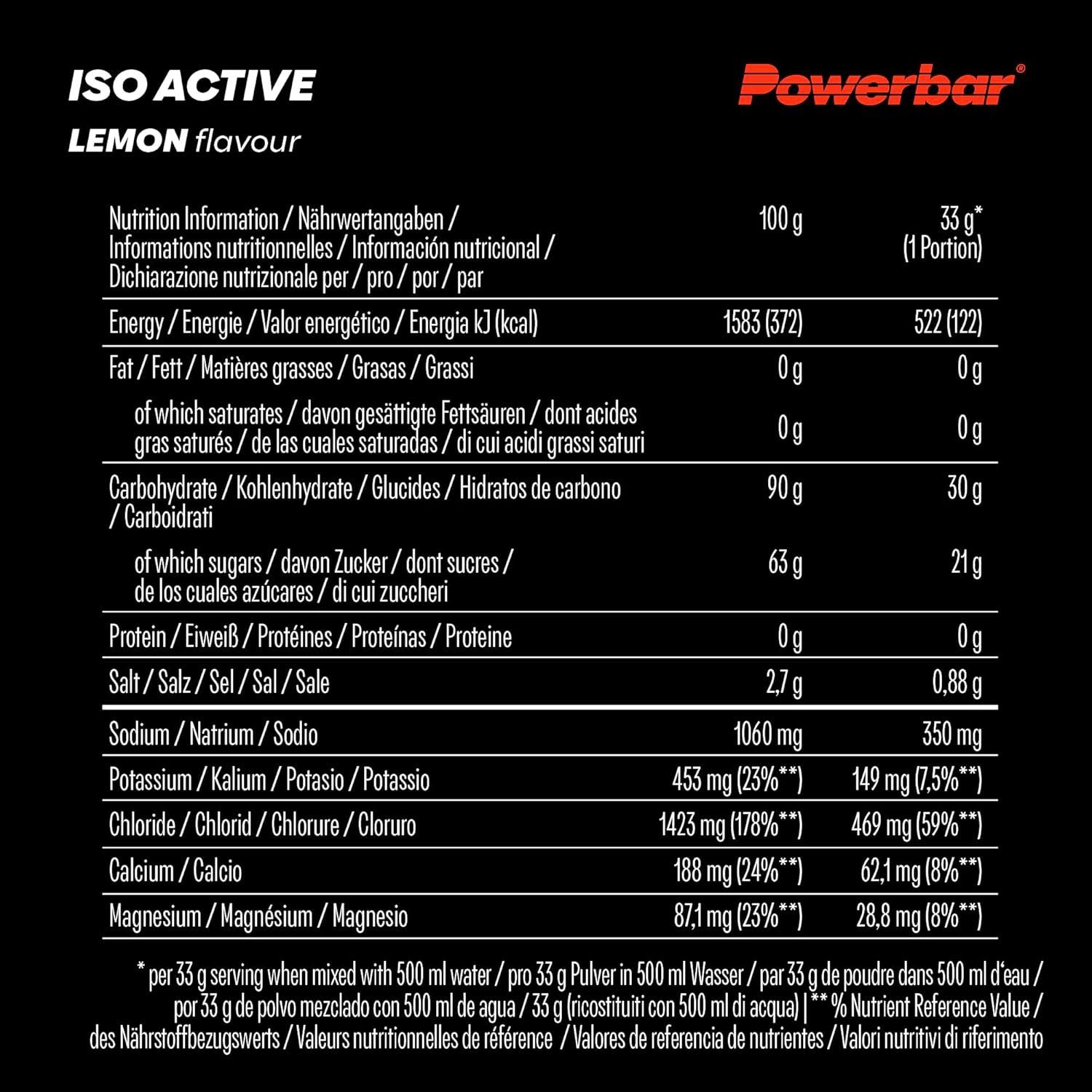 PowerBar Isoactive Lemon 600g - Isotonic Sports Drink with 5 ...
