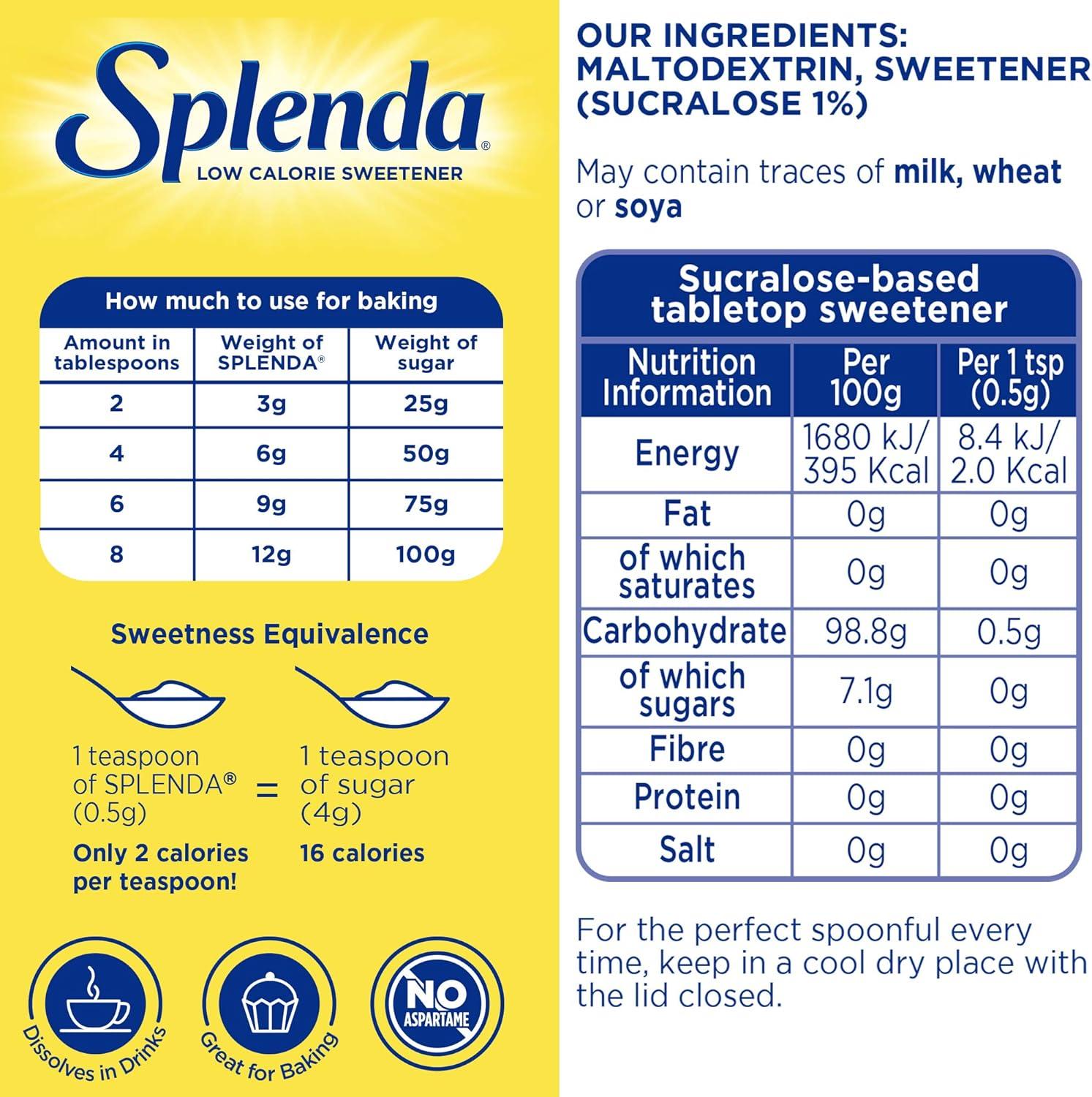 Splenda Sugar Alternative Granulated 75g | Buy Now with Express ...