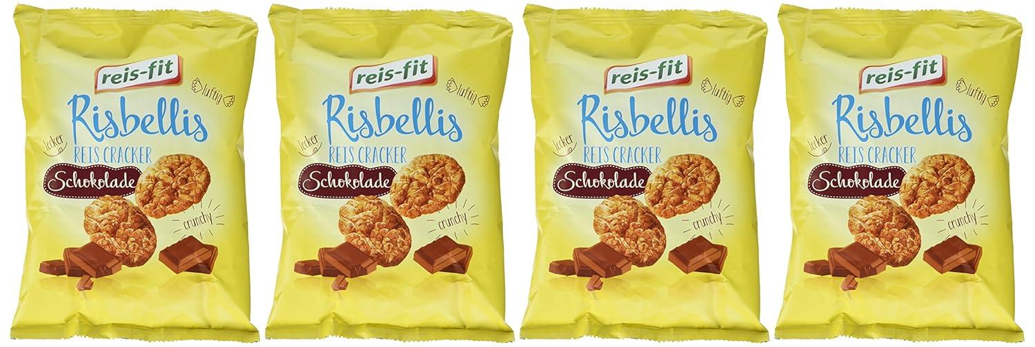 Reis-Fit Risbellis Chocolate Rice Crackers - Pack of 4 (4 x 40g ...