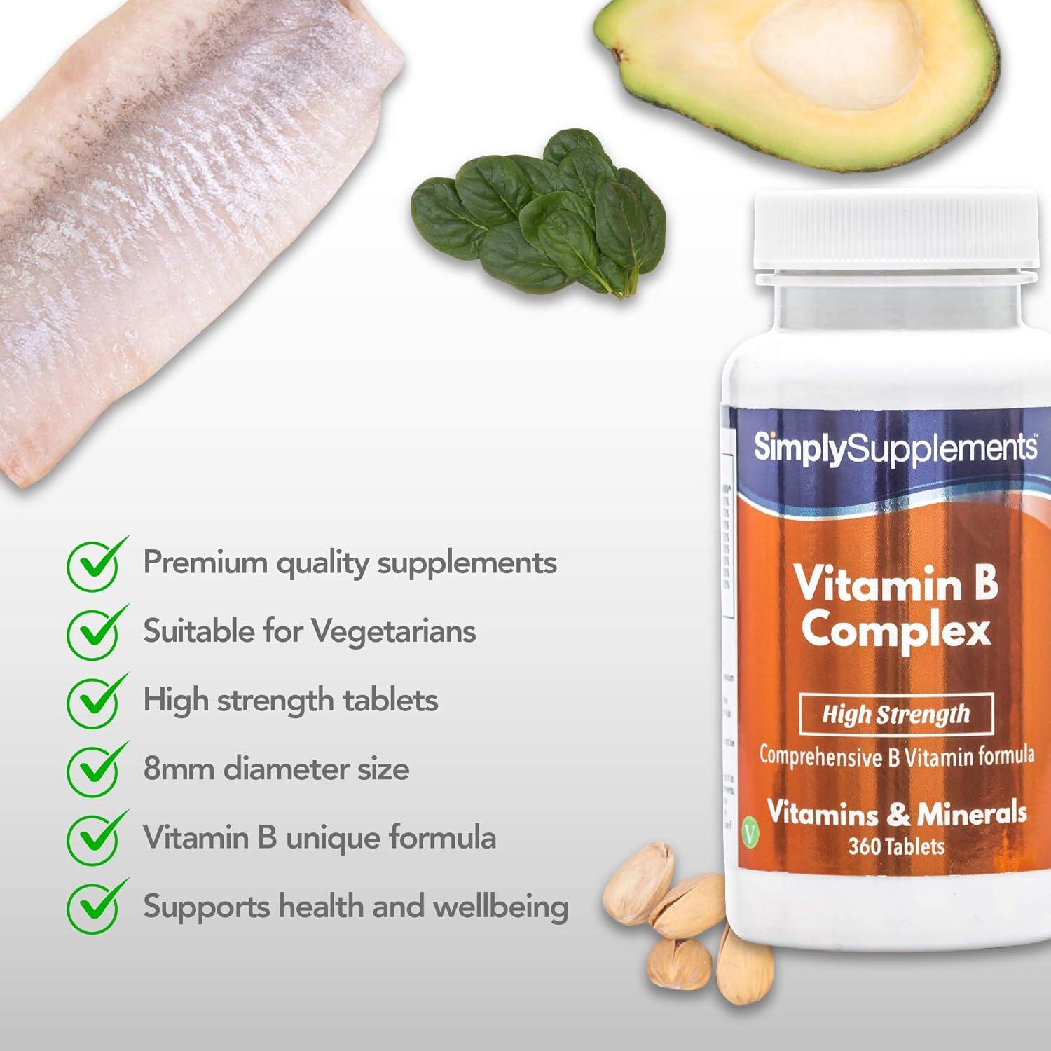 High Strength Vegan Vitamin B Complex Tablets | 360 Tablets | Supports ...