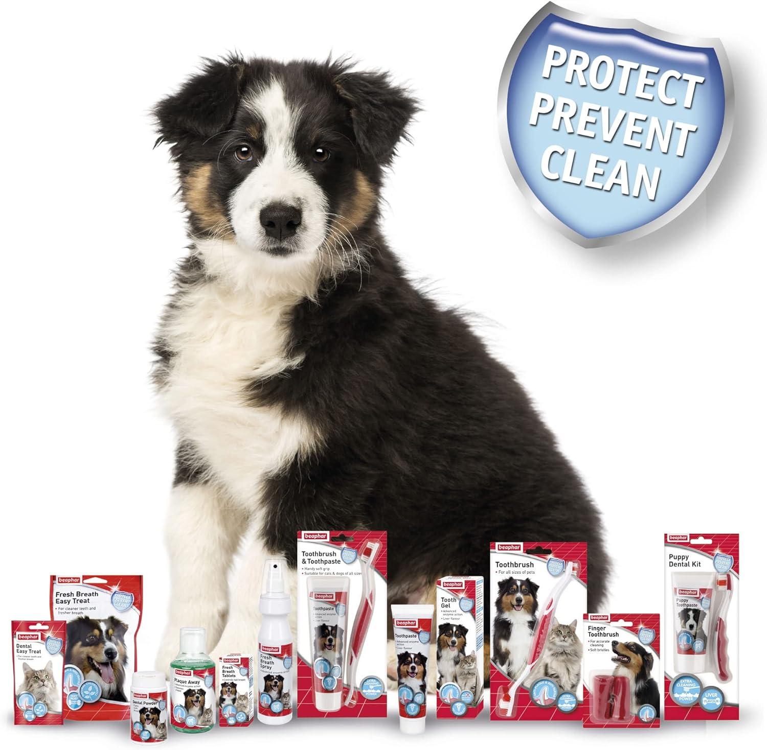 Beaphar Puppy Dental Care Kit | Small-Headed Toothbrush & Liver ...