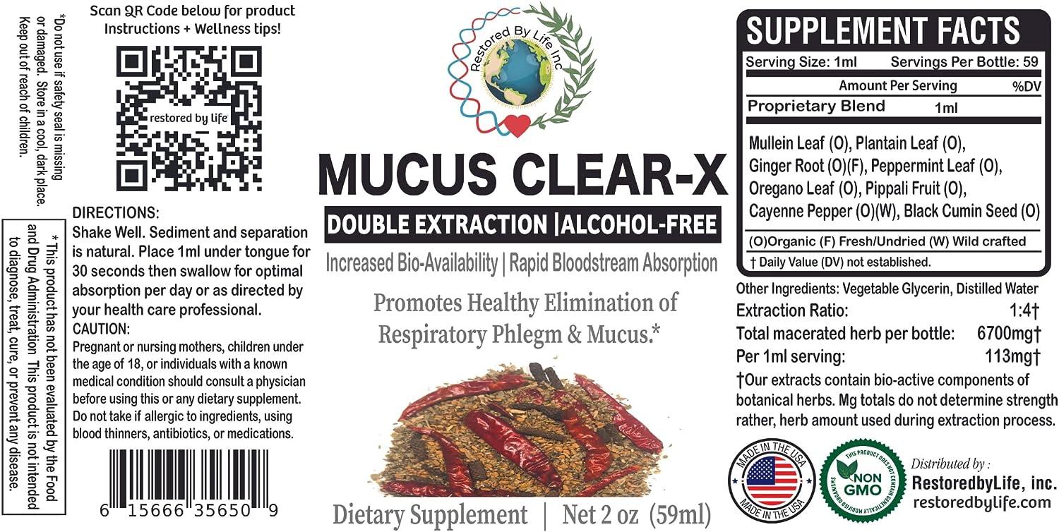 Mucus Cleanse Extract for Phlegm Relief - Natural Solution for Clearing ...