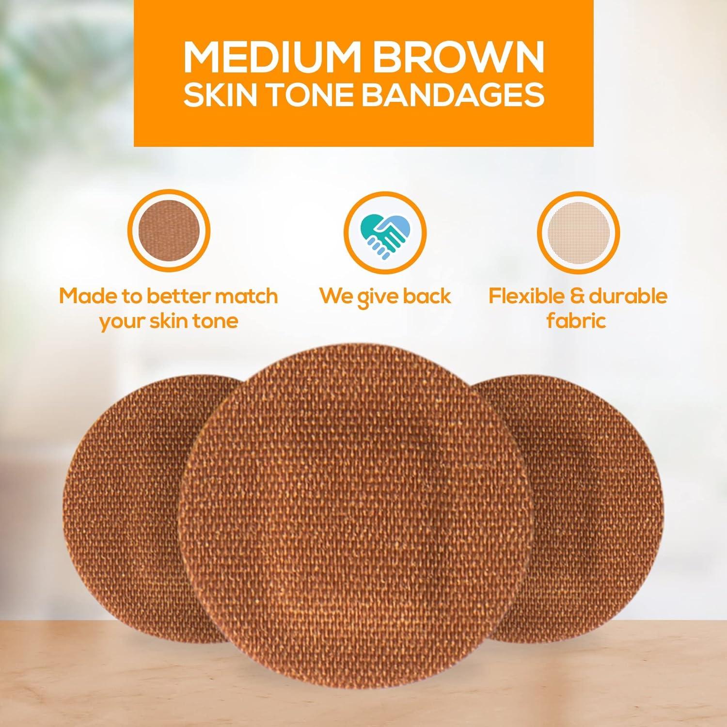 Tru Colour Flexible Fabric Adhesive Bandages - Brown Skin Tone Shade ...