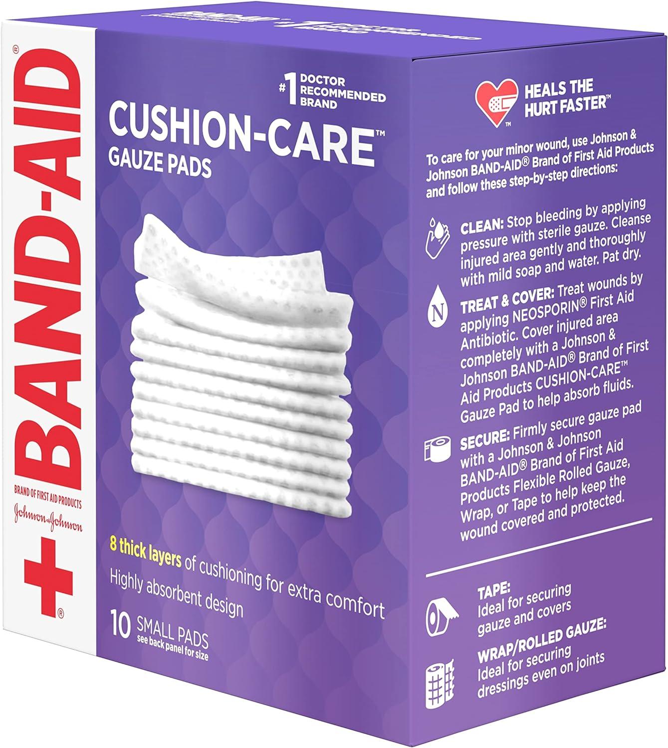 Band-Aid Small Gauze Pads 2x2 - 10 Count (Pack of 6) | Buy Now with ...