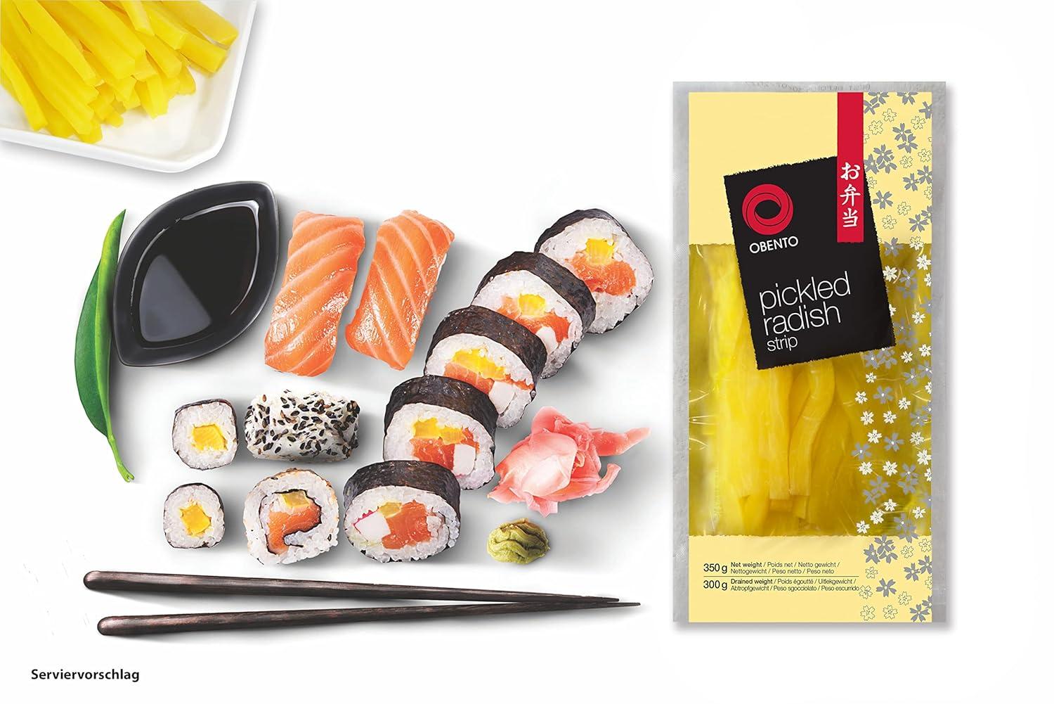 Obento Pickled Radish Strips 350g - Authentic Japanese Flavor for ...