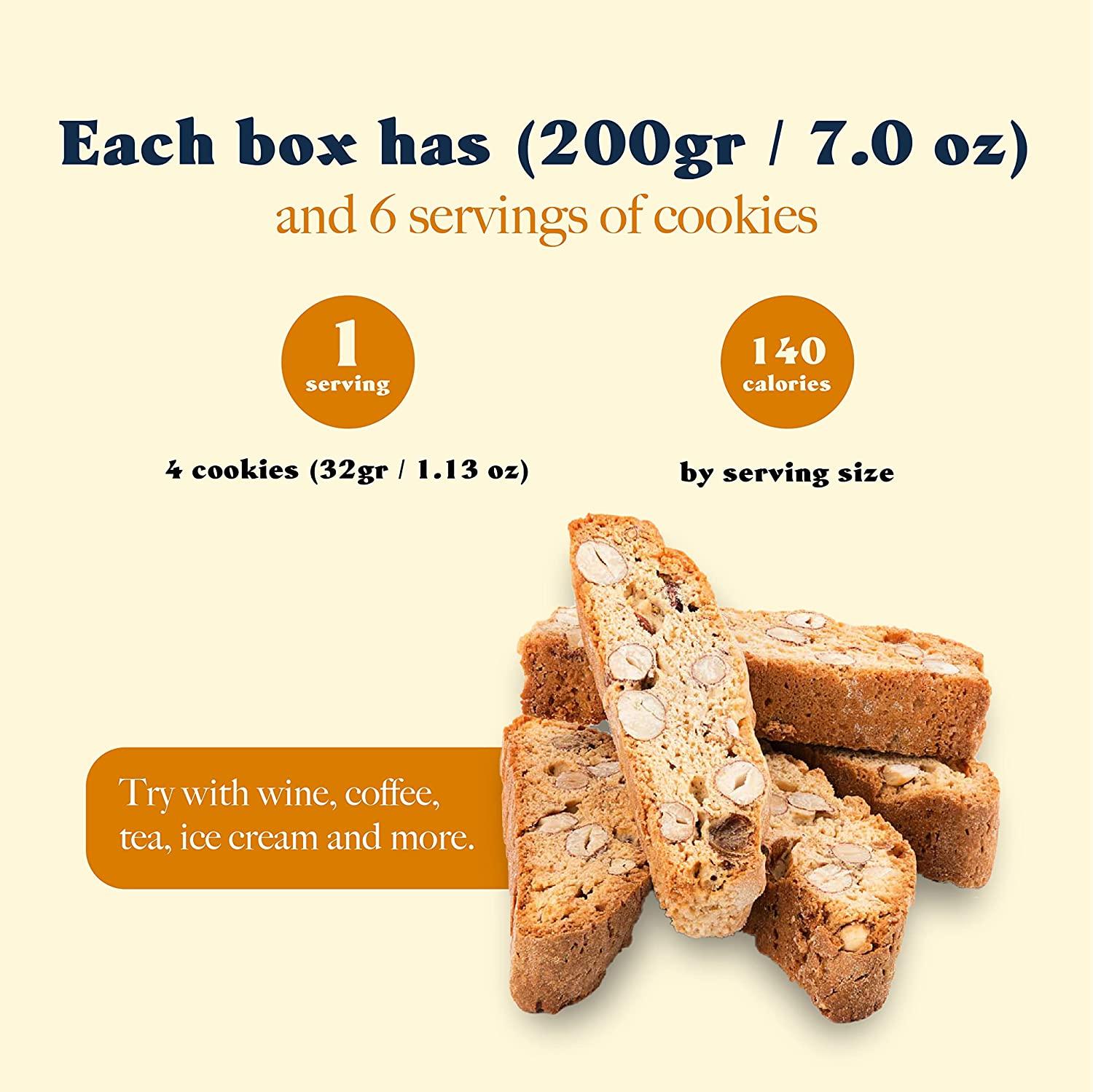 Authentic Italian Almond Biscotti Cantuccini d'Abruzzo Cookies - 200g ...