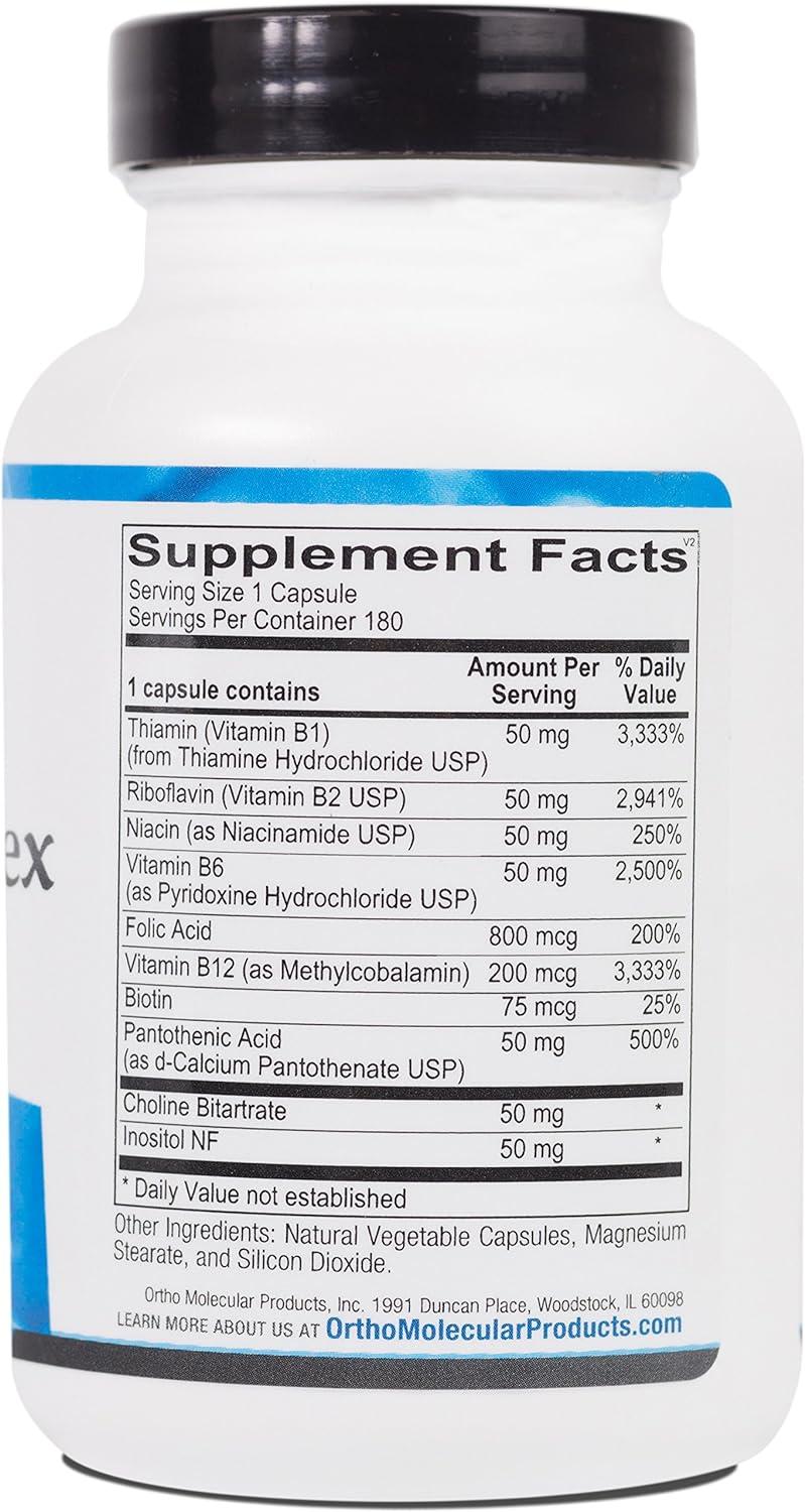 Ortho Molecular Ortho B-Complex - 180 Capsules | Premium Quality | Buy ...
