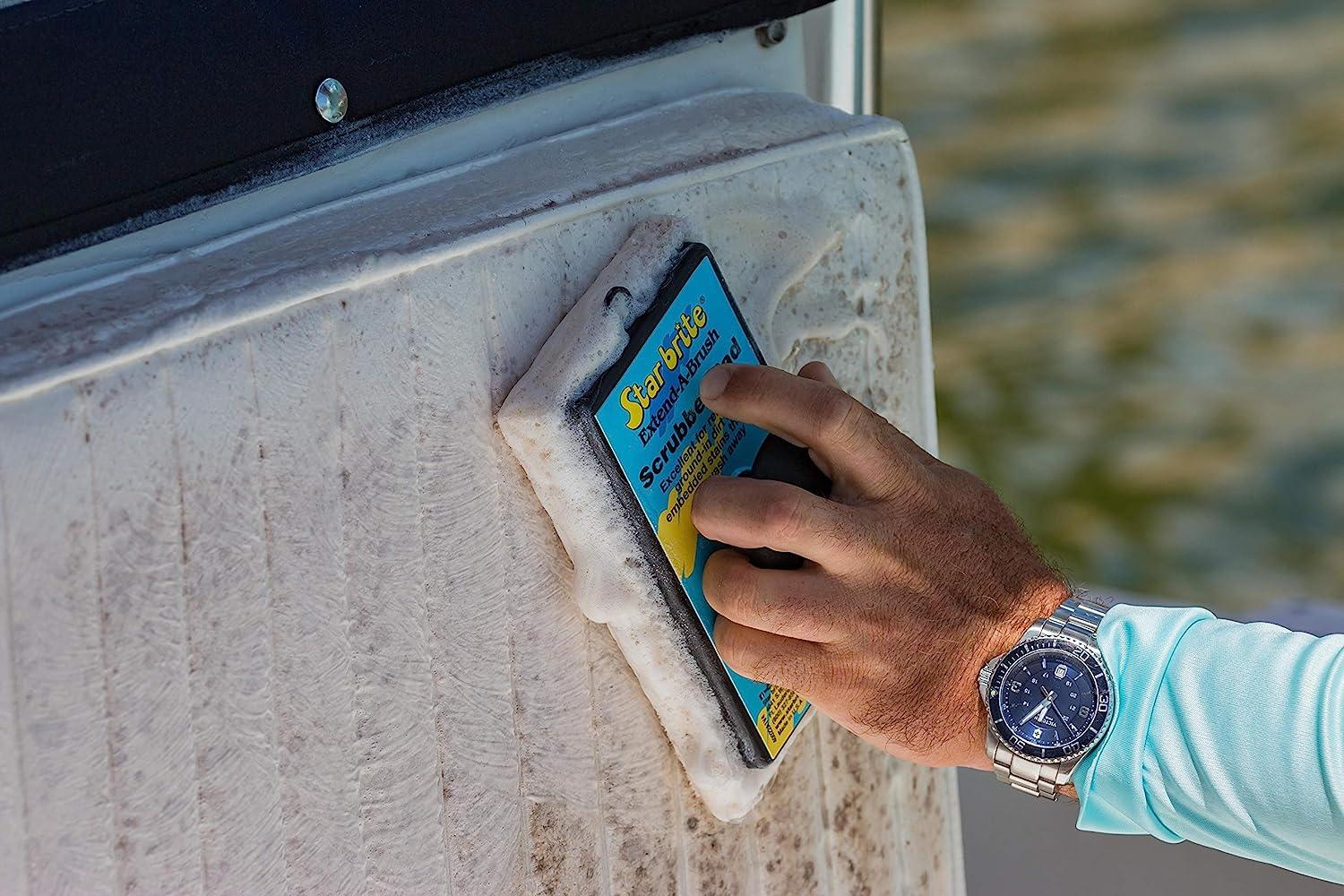 STAR BRITE Extend-A-Brush Scrubber Pad - 3 Textures - Removable Grip ...