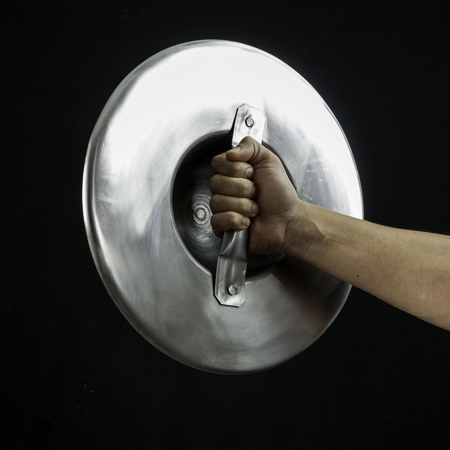 GDFB Large Dome Spiral Fluted Buckler with Handle 14 GA - Premium ...