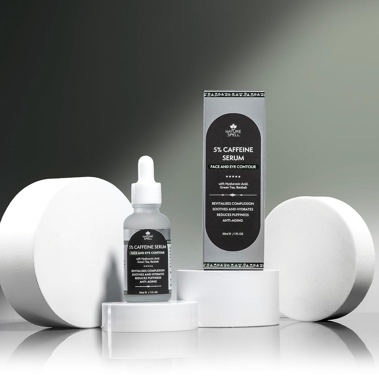 Nature Spell 5% Caffeine Face Serum - Anti-Aging & Hydrating Formula ...