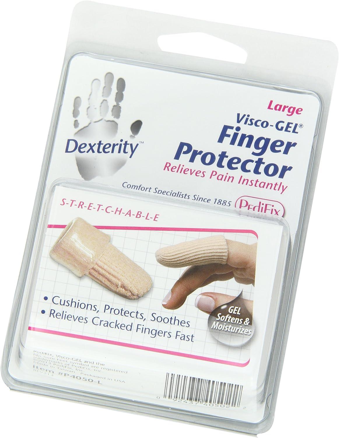 PediFix Dexterity Fabric Finger Protector w/ Visco-gel - Large (1 Pack ...