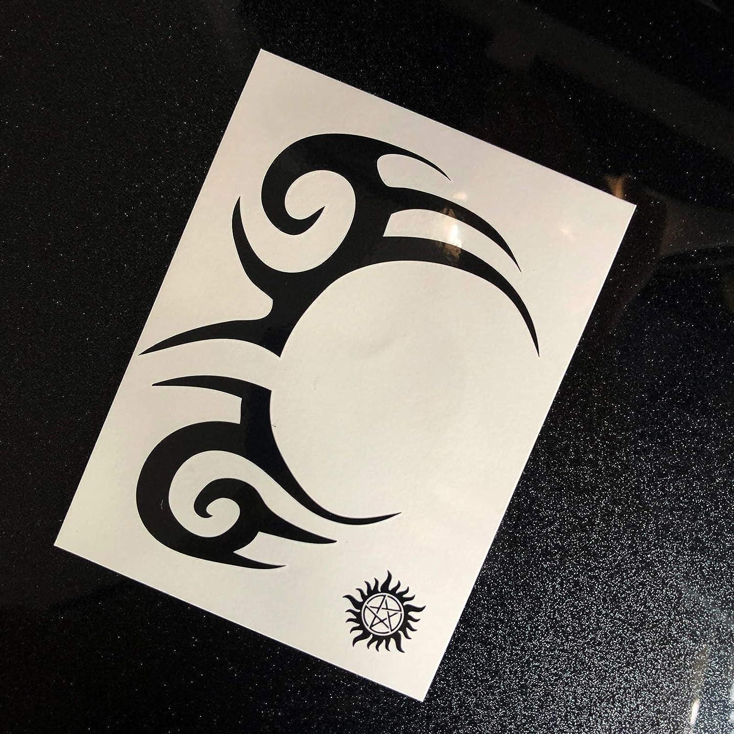 Temporary Tribal Face Tattoo Stickers for Men - Perfect Halloween ...