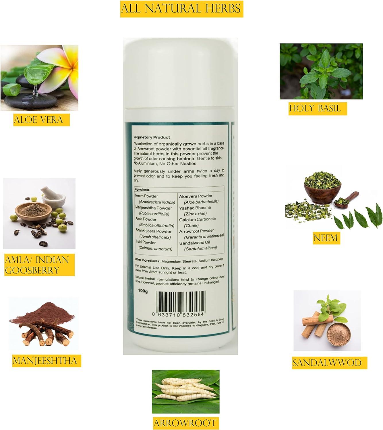 Skin Joy Natural Deodorant Powder - Odour Eliminator for Feet, Under ...