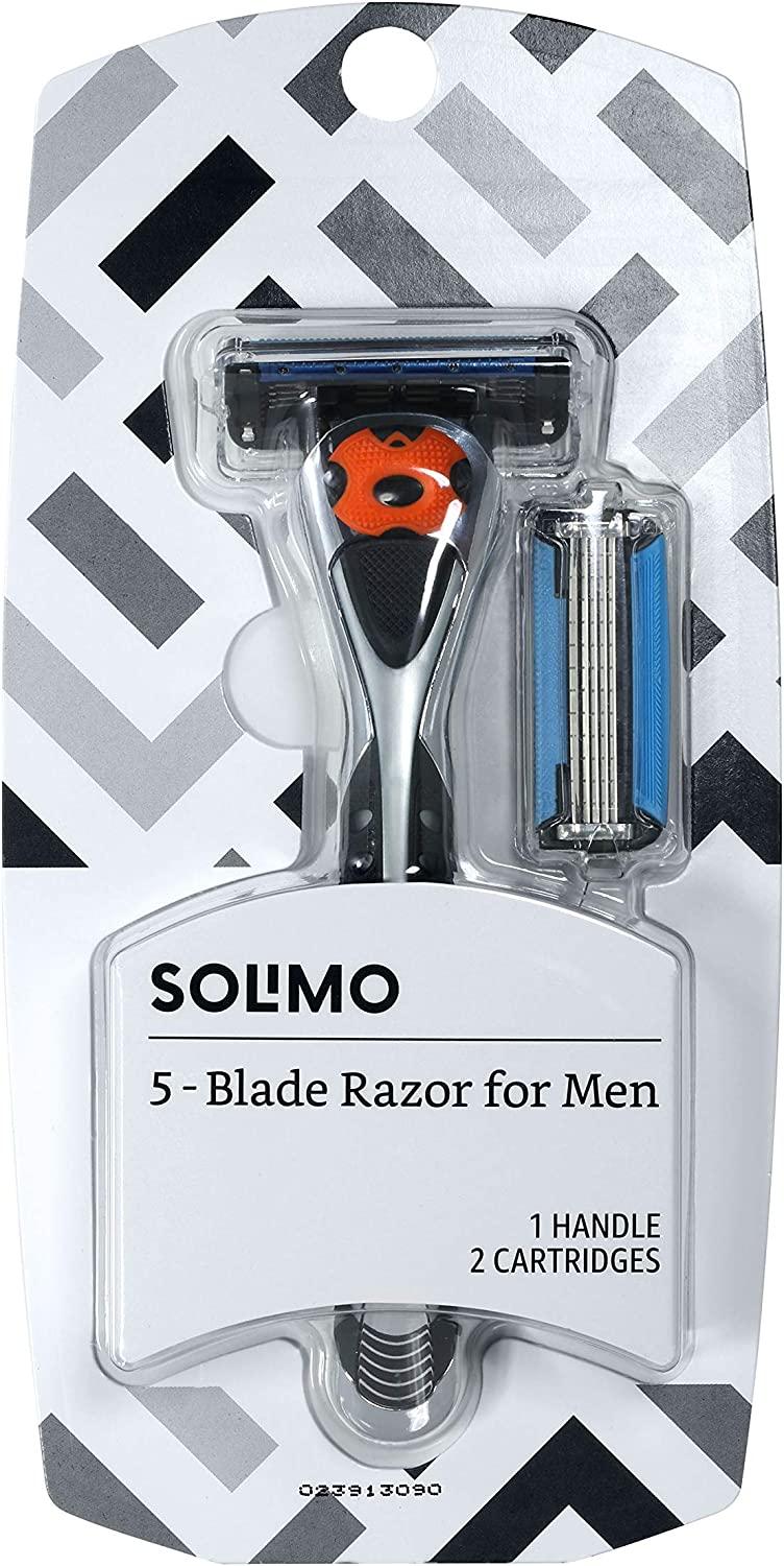 Solimo 5-Blade MotionSphere Razor for Men with Dual Lubrication and ...