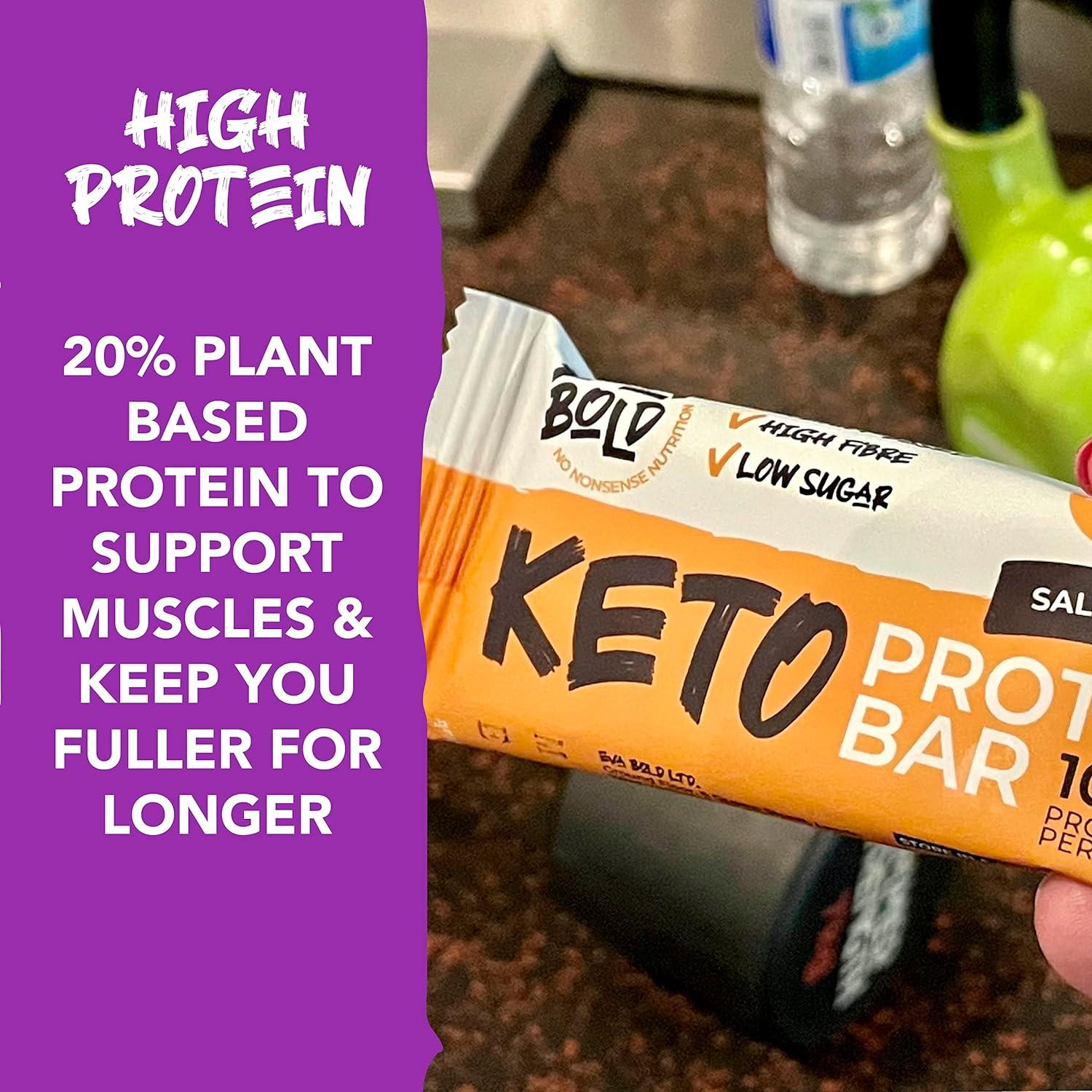 Eva Bold Salted Caramel Keto Bars 12 x 40g | 2.2g Net Carbs | High ...