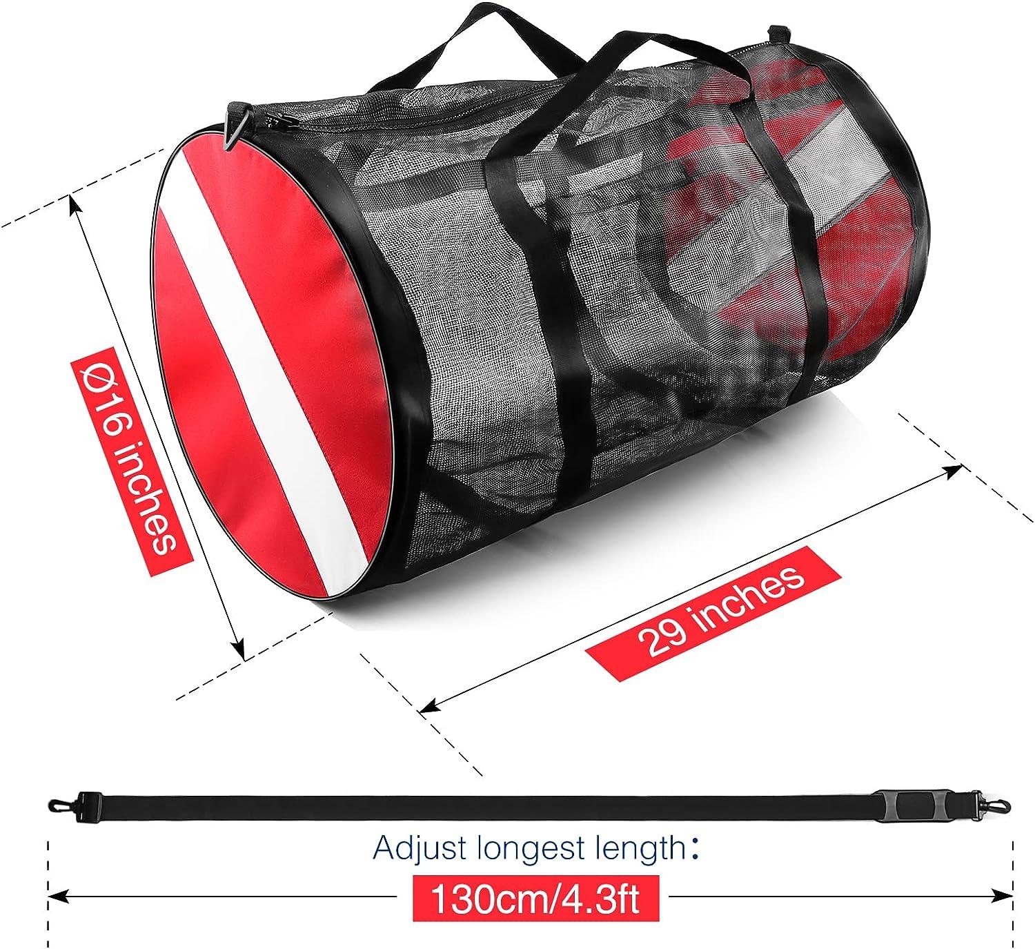 OVOVFANY Mesh Dive Bag - Heavy-Duty Oversized Dive Flag Duffel Bag for ...