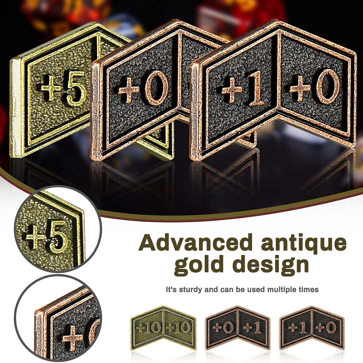 60 Pieces Magic Gathering Counters Tokens Antique Gold Metal Tokens ...