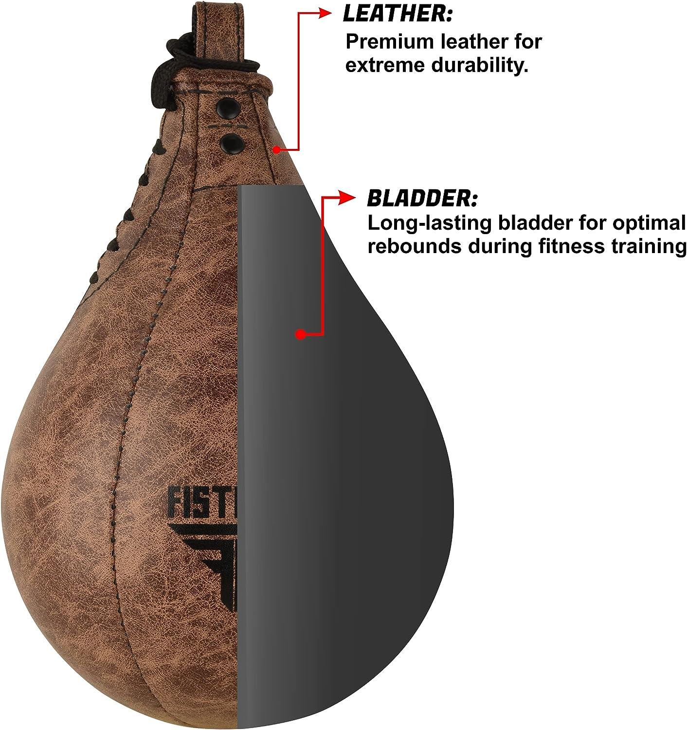 Vintage Black Leather Speed Bag Boxing Ball MMA Training Kit | Buy Now ...