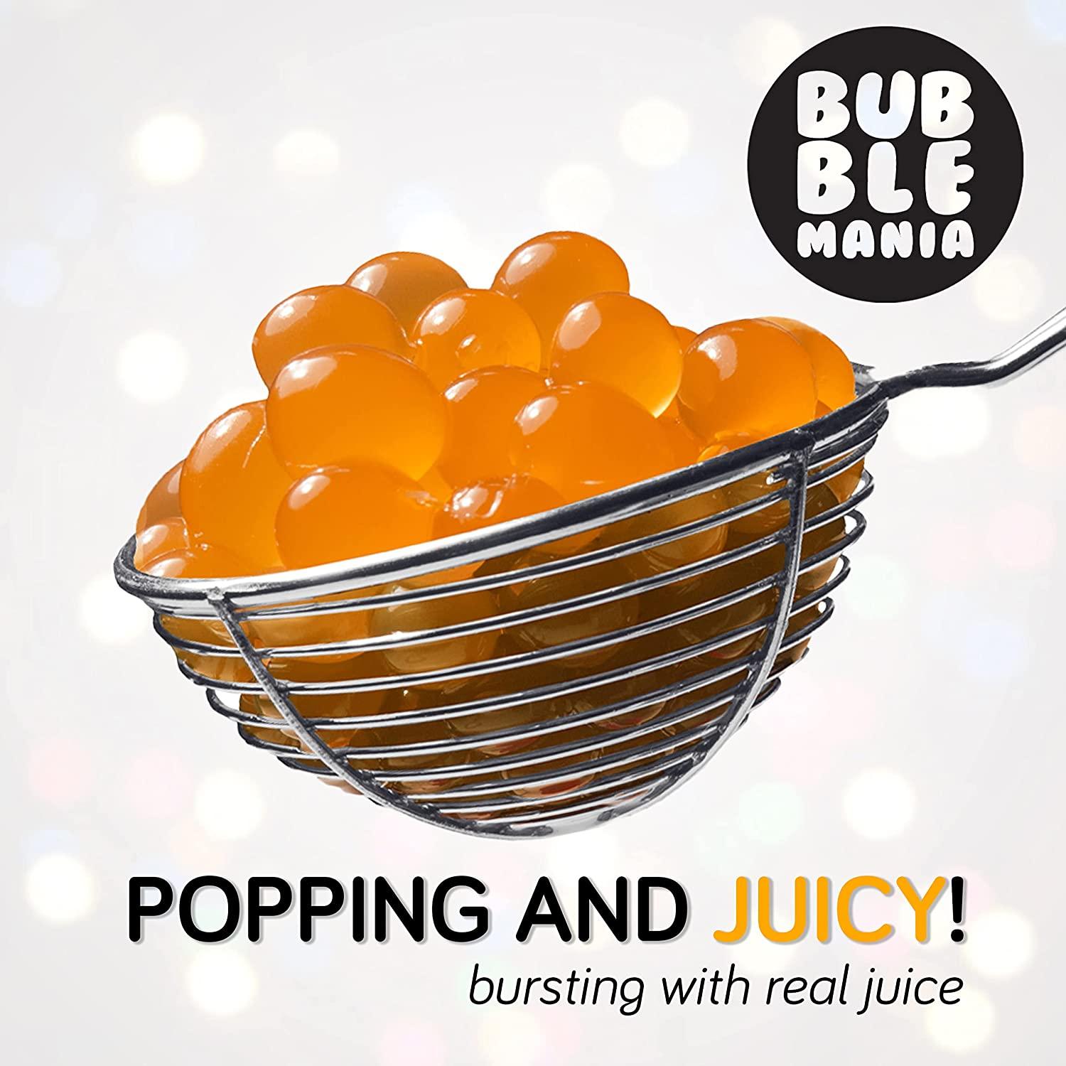 Peach Popping Boba Fruit Pearls by Bubble Mania - 450g for Bubble Tea ...