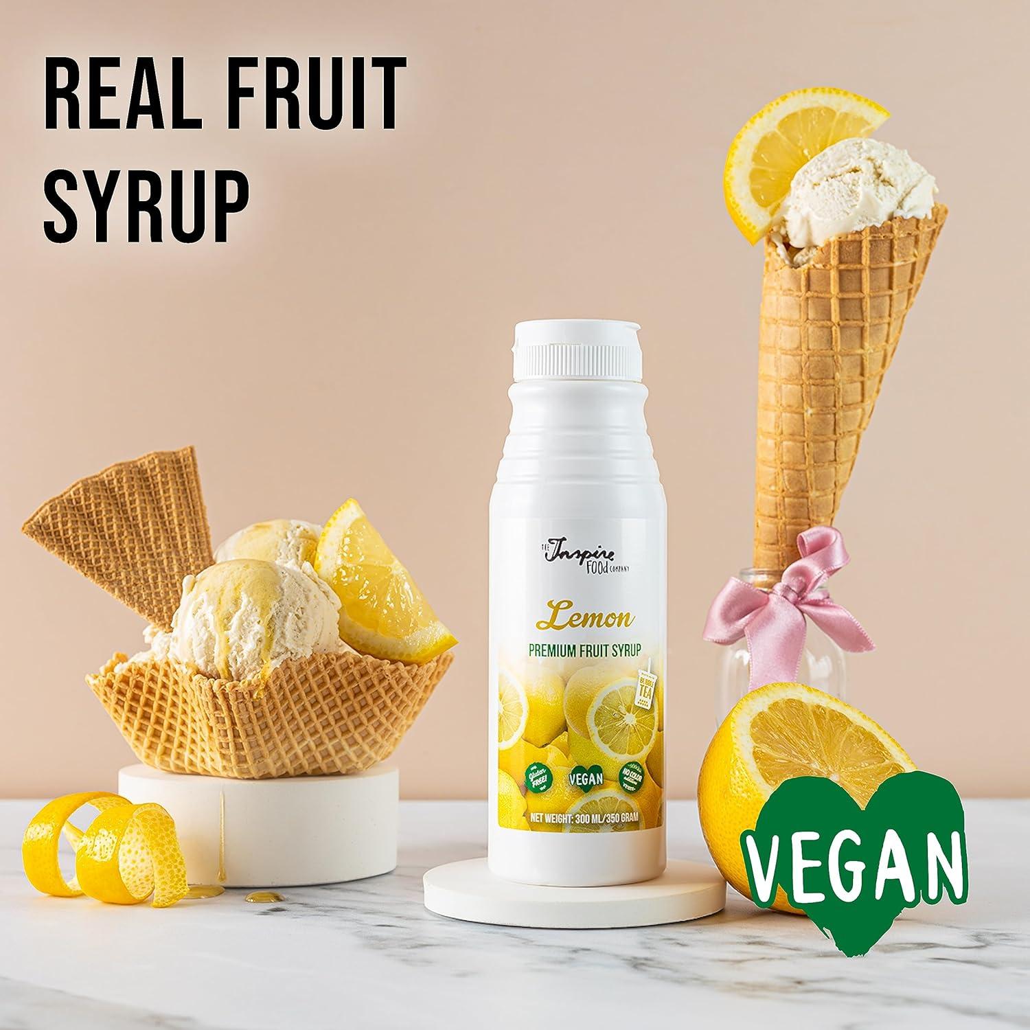 Inspire Food Co. Lemon Fruit Syrup for Bubble Tea Mix - 300ml | Vegan ...