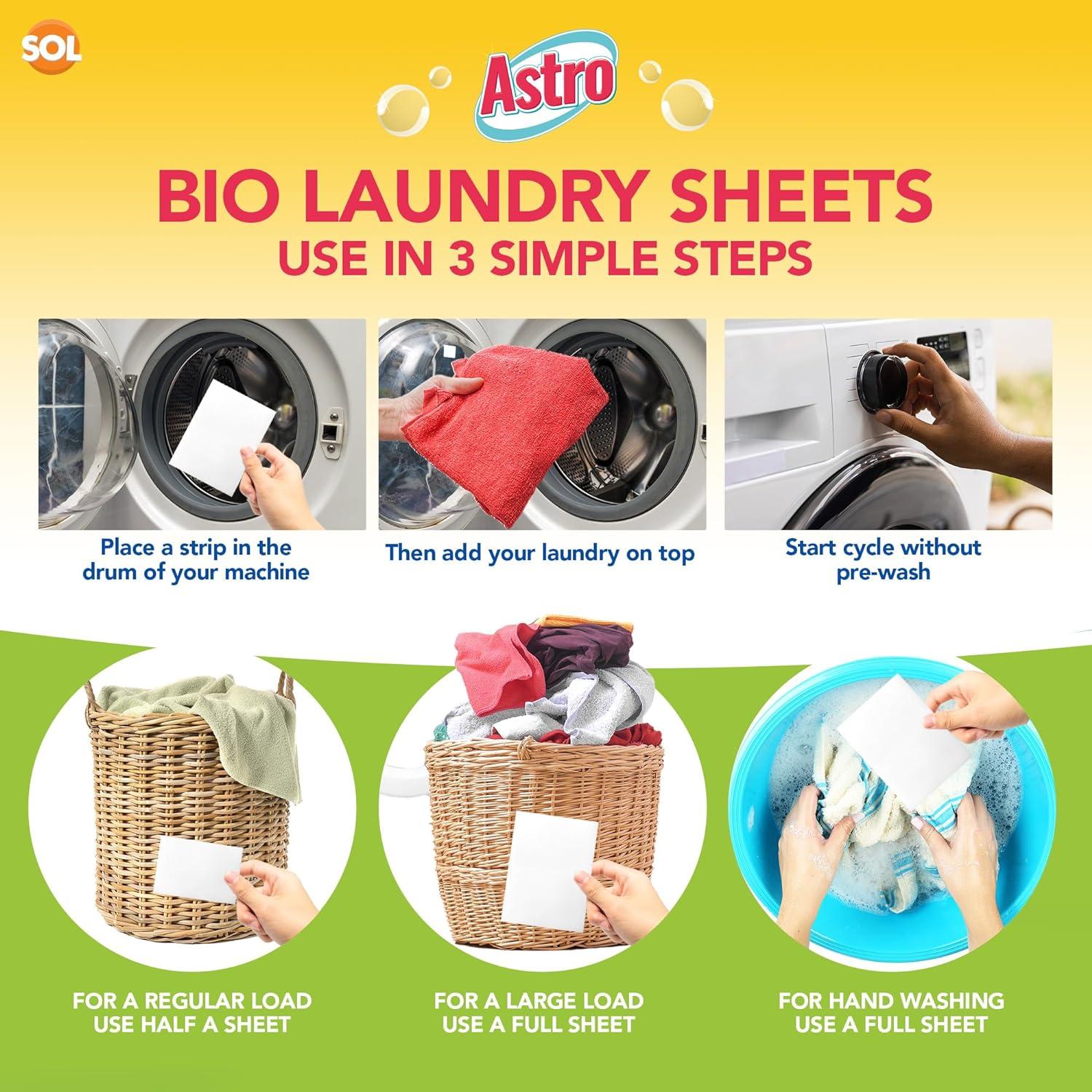 30pk Bio Laundry Detergent Sheet Washing Powder Sheets Tropical Scent ...