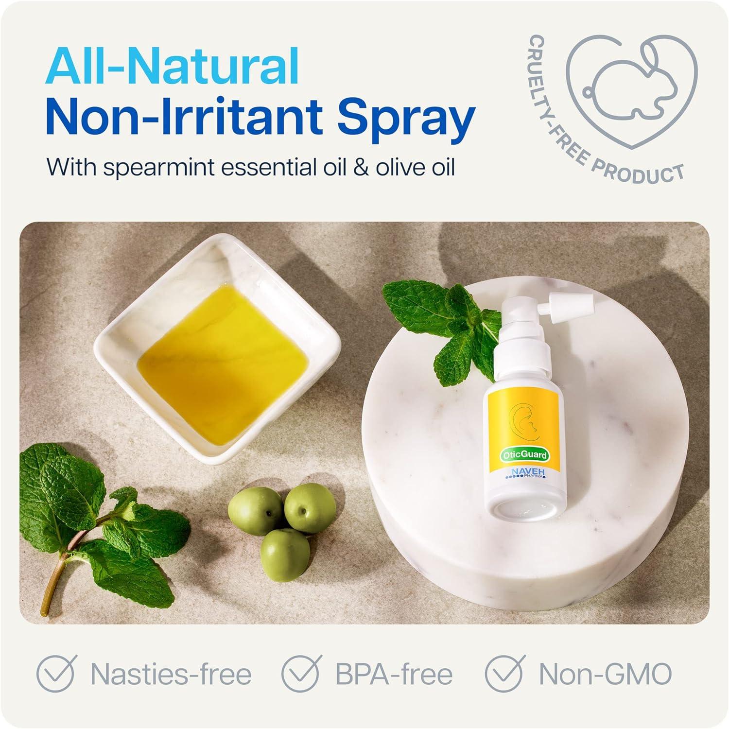 NAVEH PHARMA Otic Guard Natural Ear Spray 3-in-1 Herbal Oil Blend for ...