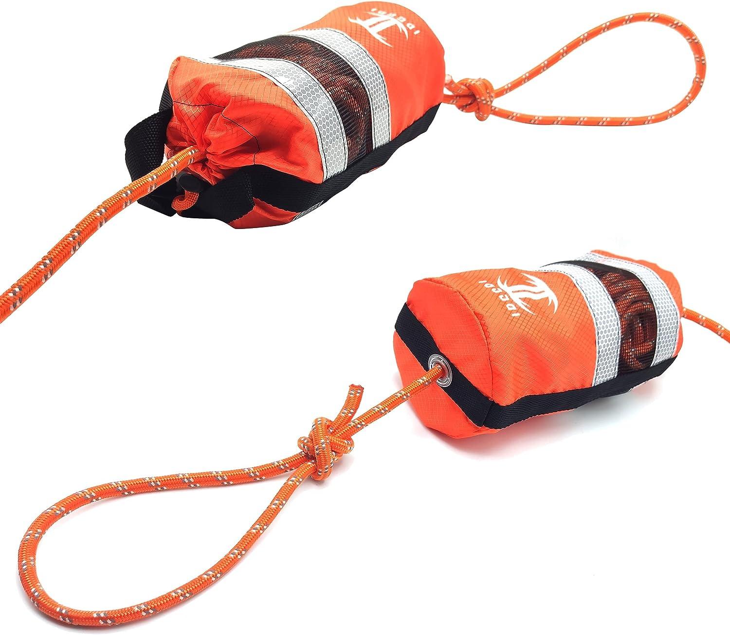 IDGGDI Throw Bag for Water Rescue - 70ft Reflective Rope for Kayaking ...