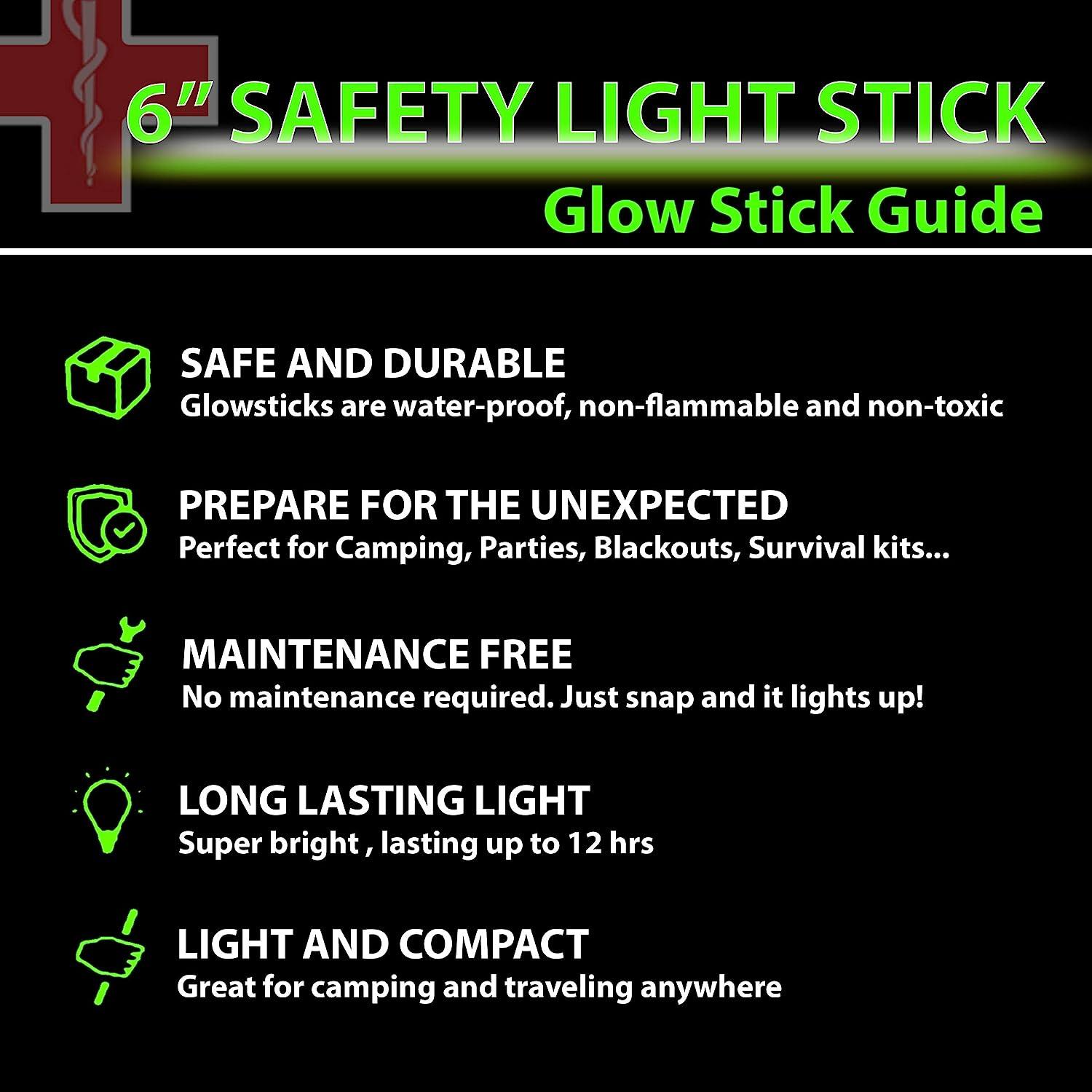 32 Ultra Bright 6 Inch Large Green Glow Sticks - Chem Lights Sticks ...