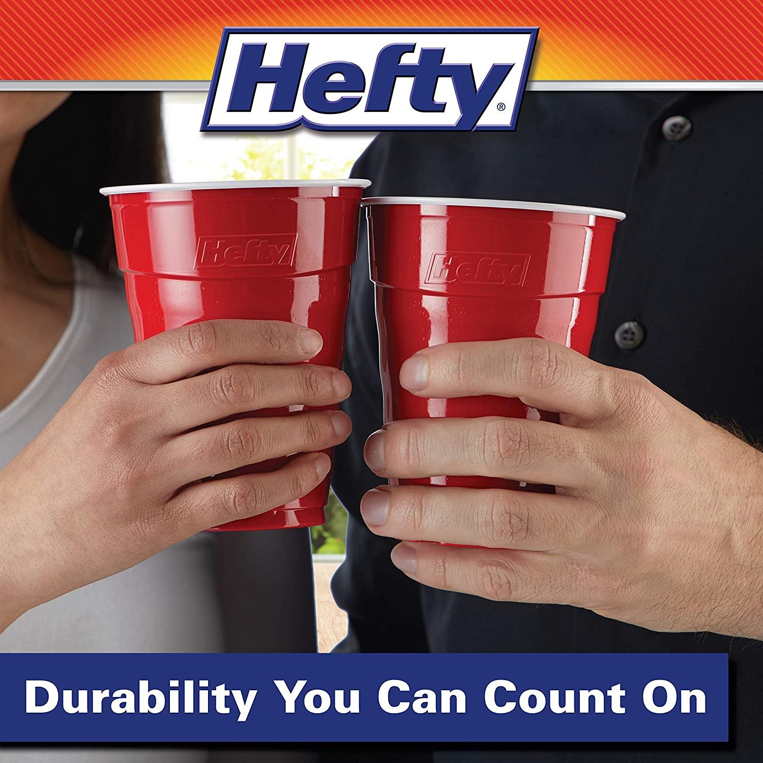 Hefty Party On Red Disposable Plastic Cups - 18 oz - 30 Count | Buy Now ...