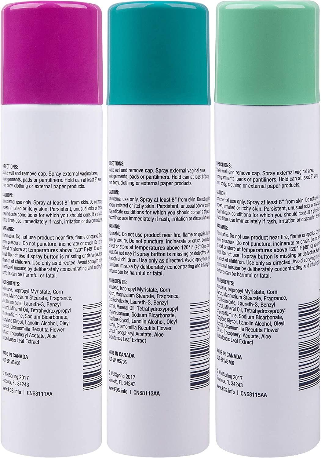 FDS Intimate Deodorant Spray Variety Pack - Shower Fresh & Delicate ...