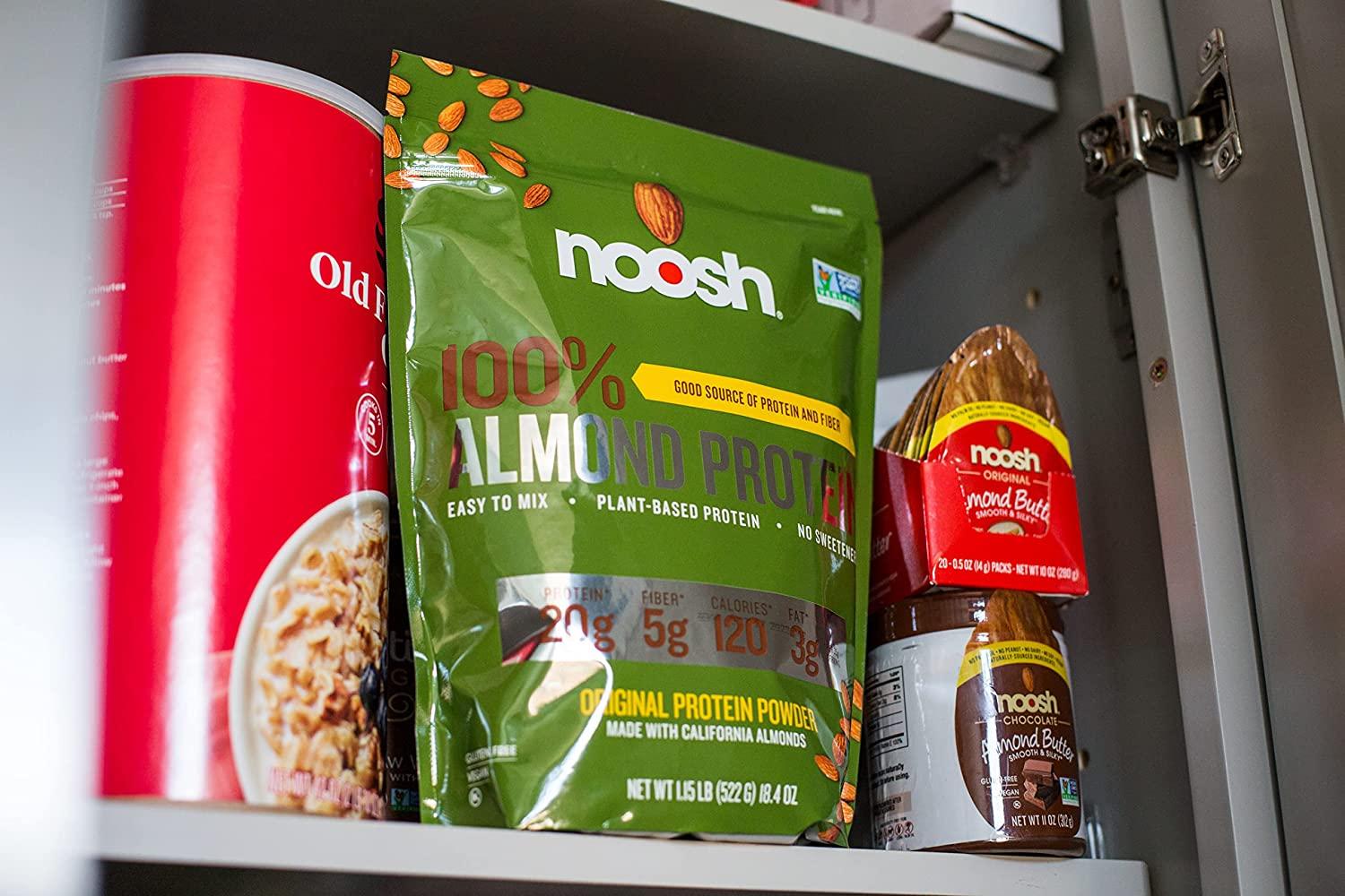 NOOSH 100% Almond Protein Powder (Unflavored) - Plant Based Vegan - 21g ...