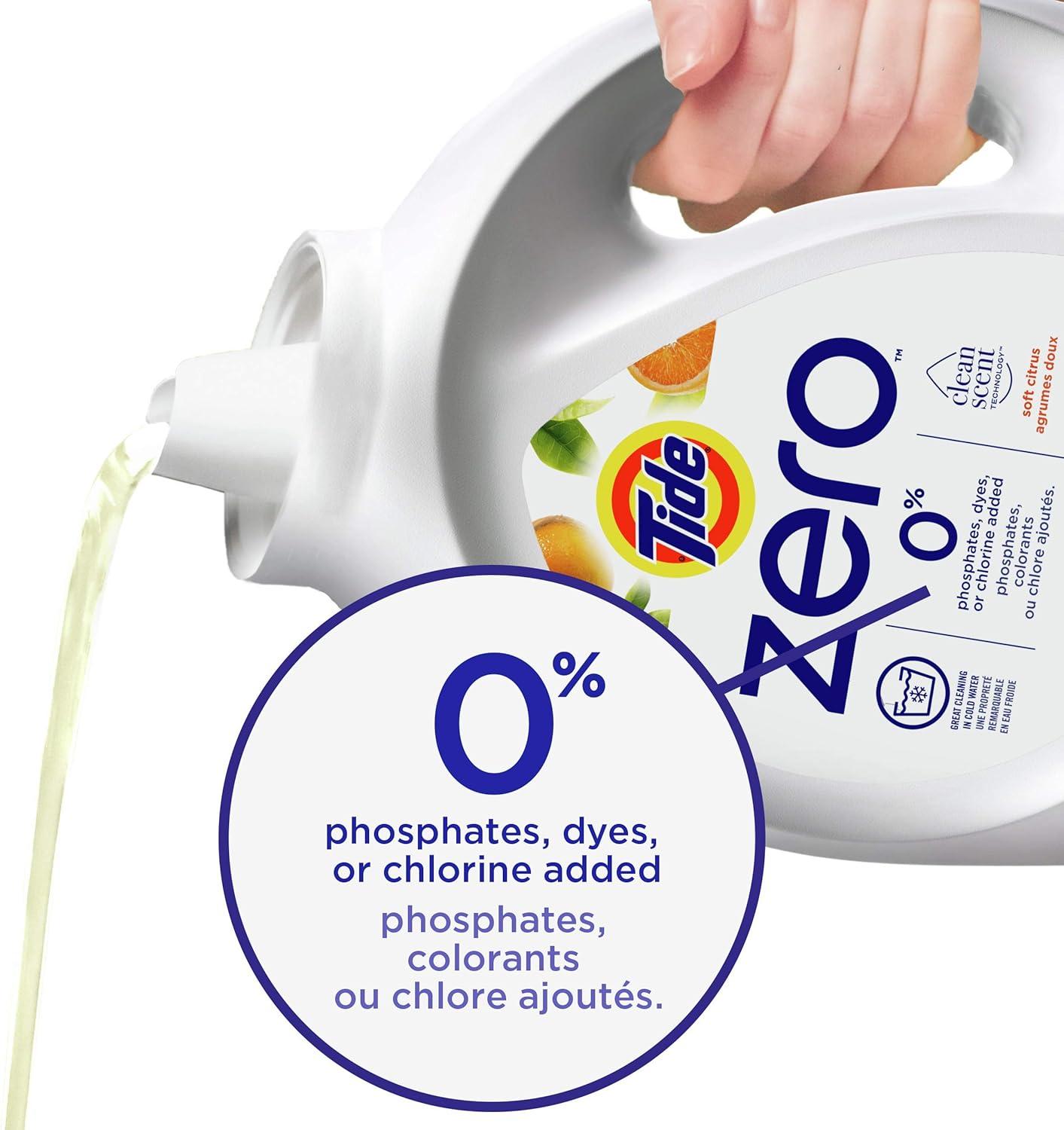 Tide Zero Liquid Laundry Detergent Soft Lavender Scent Clean Scent ...