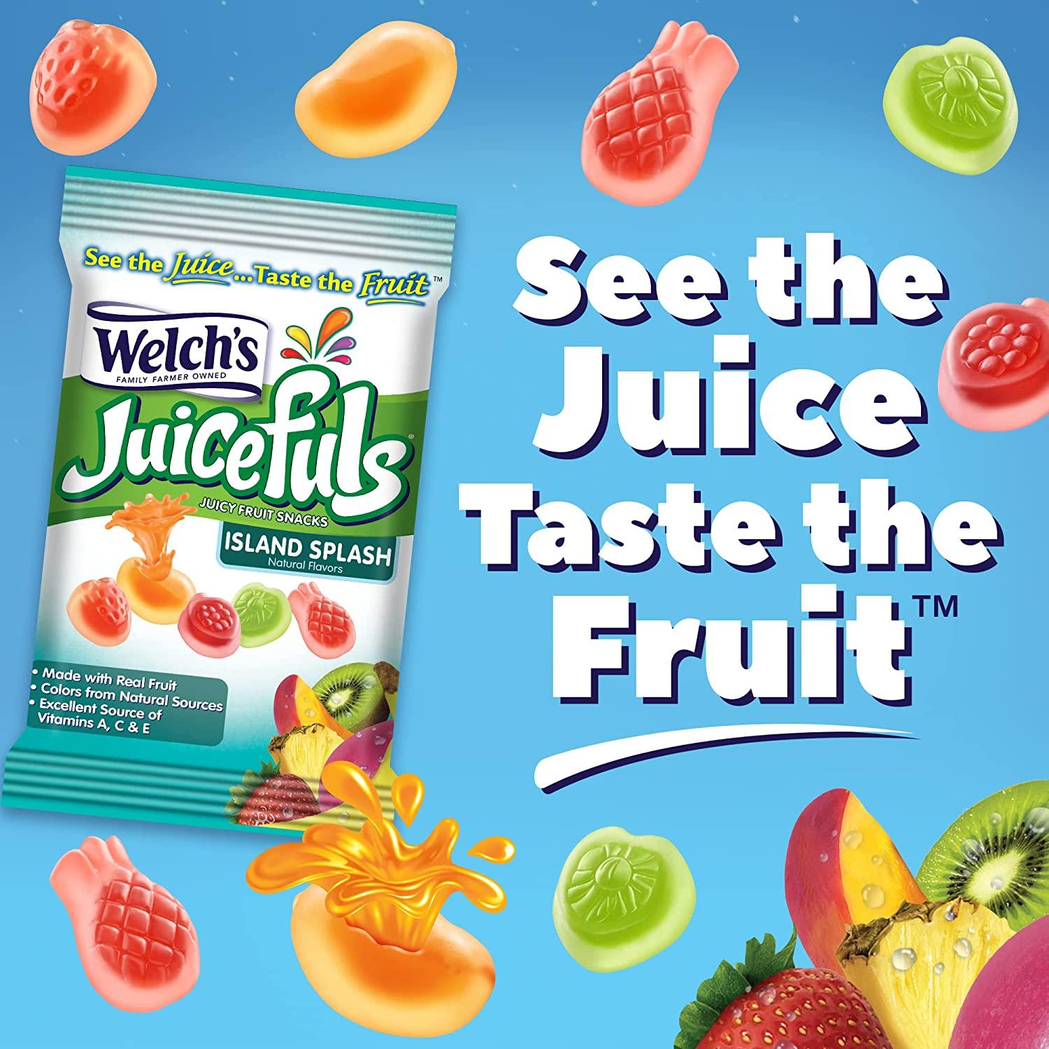 Welch's Fruit Snacks Combo Variety Pack, Juicefuls Berry Blast & Island ...