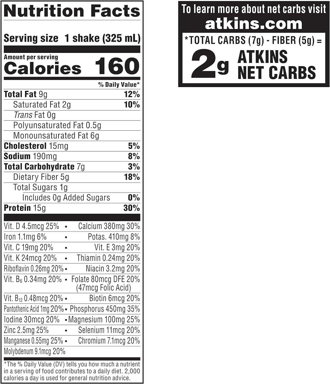 Atkins Creamy Cinnamon Swirl Protein Shake - 12 Count (3 Packs of 4 ...