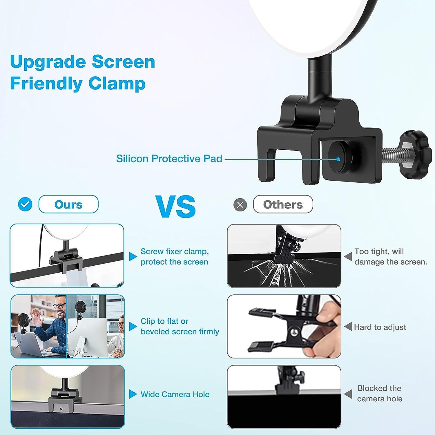 4-inch Video Conference Ring Light for Computer, Laptop & Monitor ...