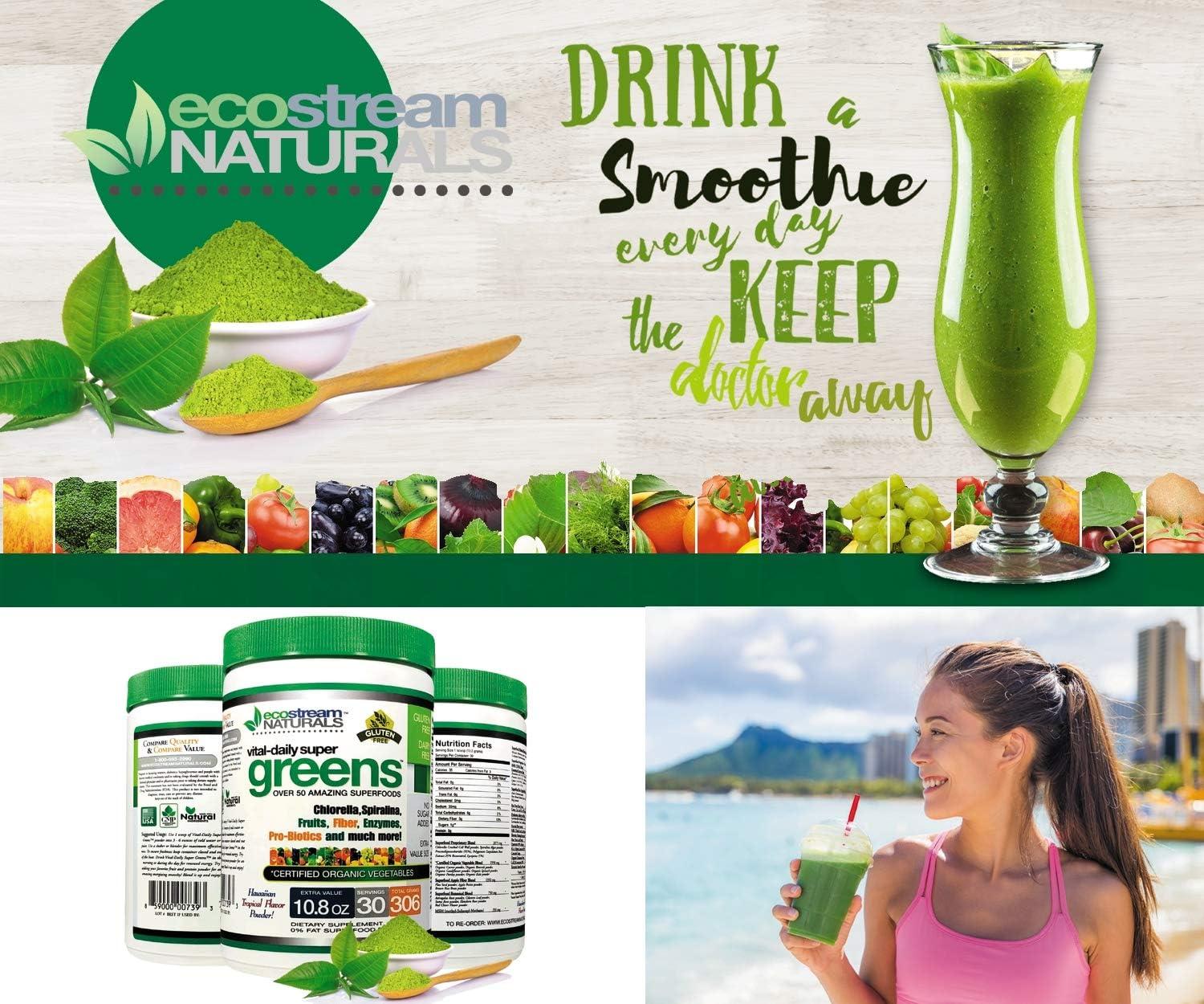 Ecostream Naturals Vital First Daily Greens Superfood Powder - 30 ...
