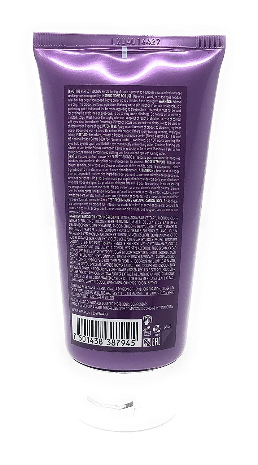 Pravana Perfect Blonde Purple Toning Masque 5 Oz Anti Yellowing Treatment