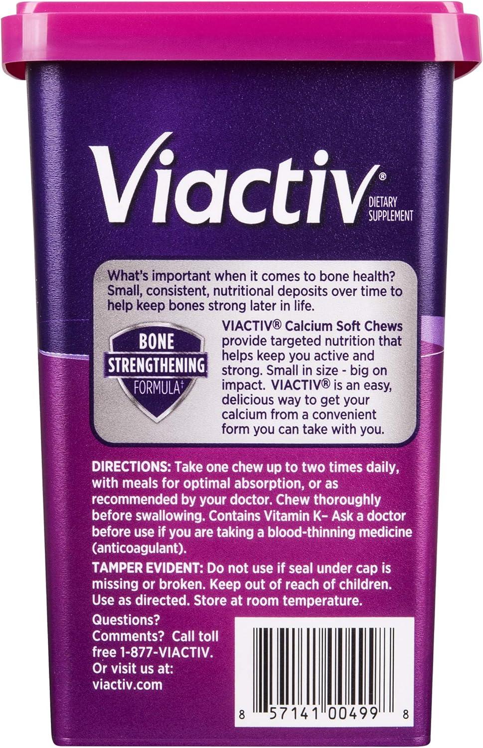 Viactiv Calcium + Vitamin D3 Milk Chocolate Soft Chews - 100 Count ...