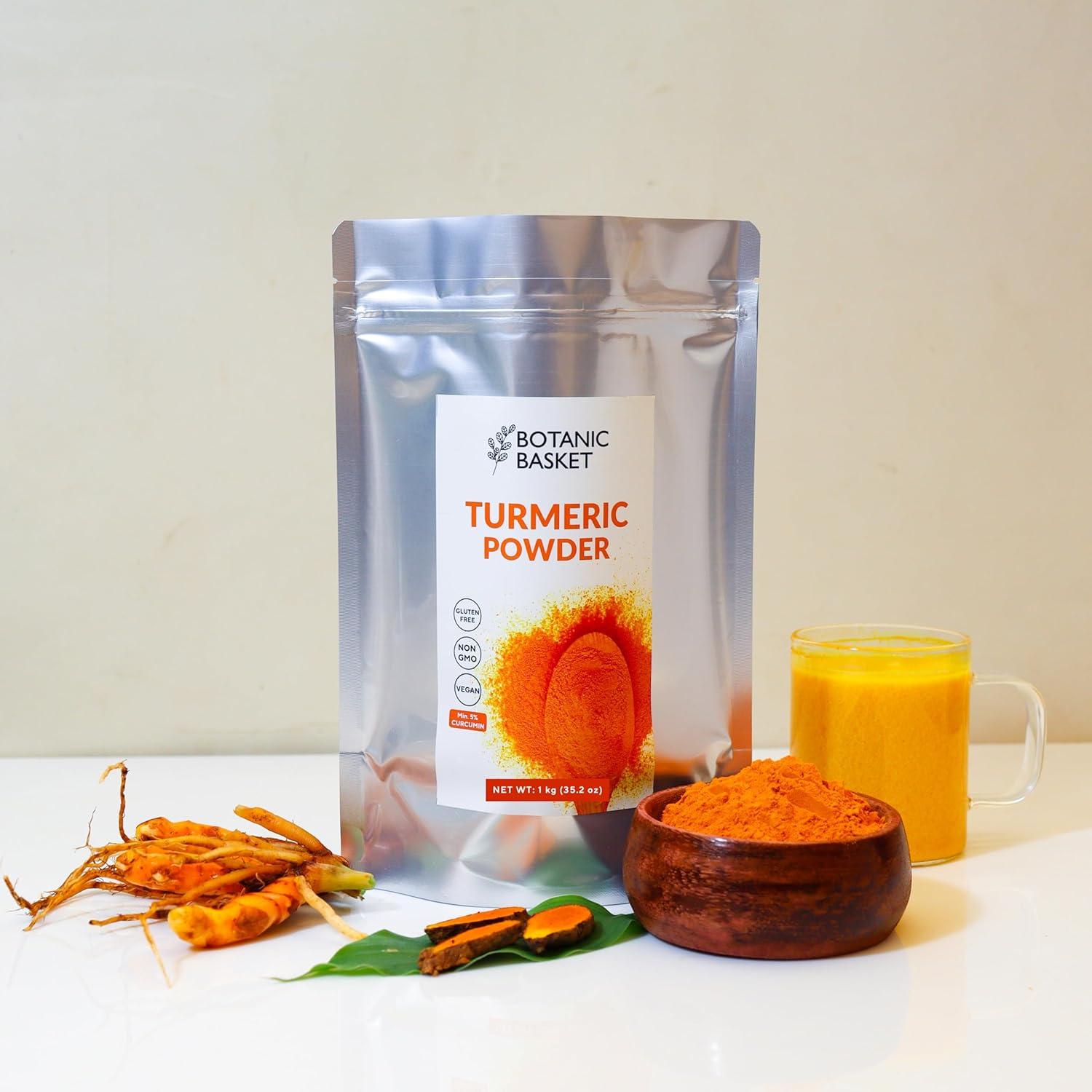 Organic Turmeric Powder 1 kg - 5% Curcumin, Pure Natural Haldi Powder ...
