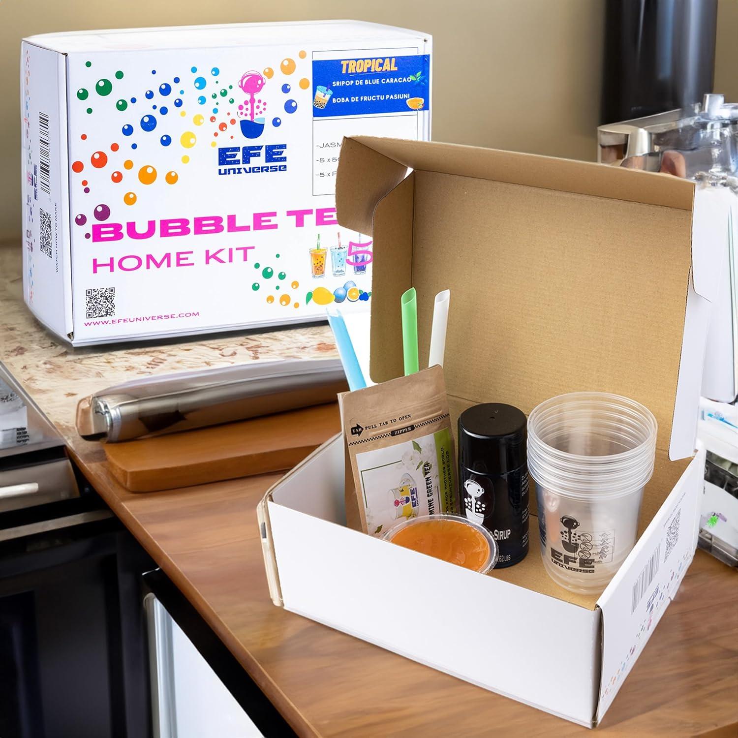 NORDIC SCHILLER Bubble Tea Home Kit Tropical Vibes 100% Vegetarian and ...