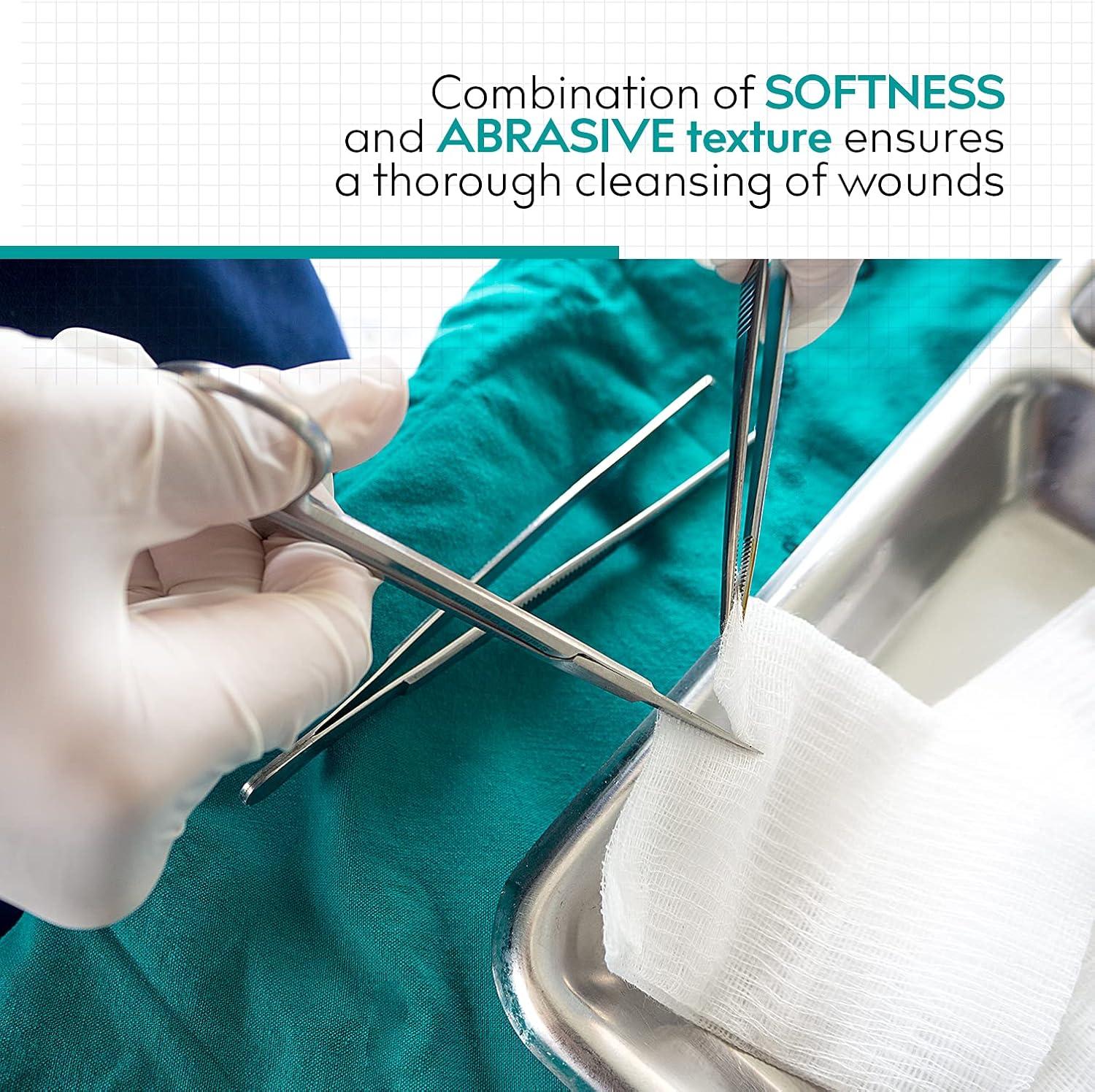 Medrull Non-Sterile Wound Drains - 8-Layer Compress 5cm x 5cm | Soft ...