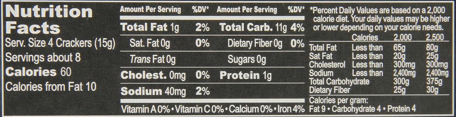 Roland Foods Classic Water Crackers - Non GMO, USA Sourced - 4.4 oz ...