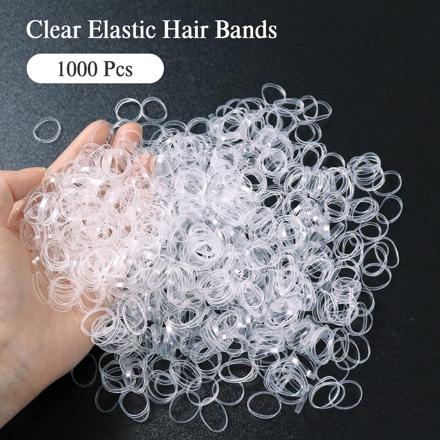 Sularpek Hair Bands 1000Pcs Clear Elastic Hair Bands Mini Hair Rubber ...