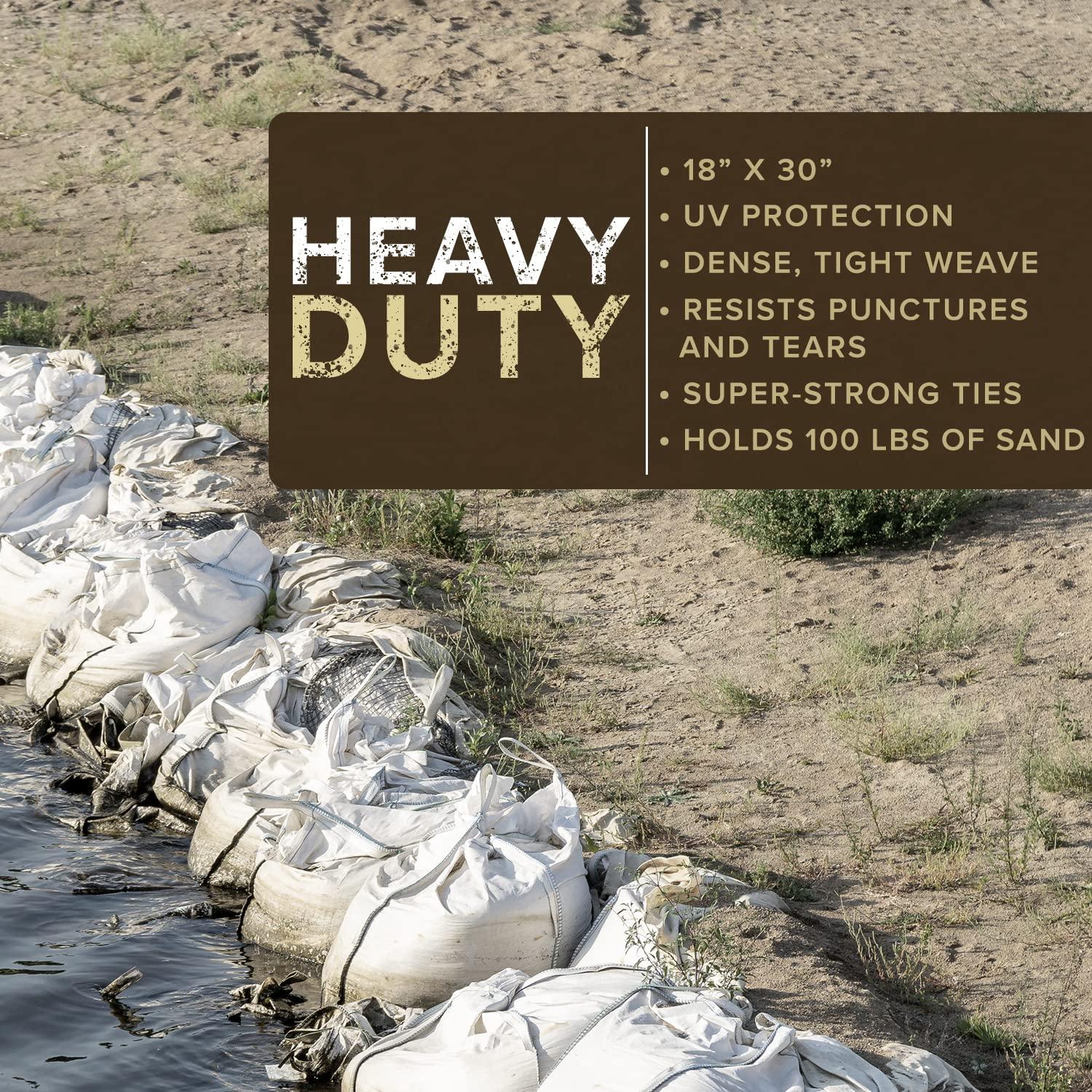 Woolsacks 18x30 Polypropylene Sand Bags - Empty White Sandbags with ...