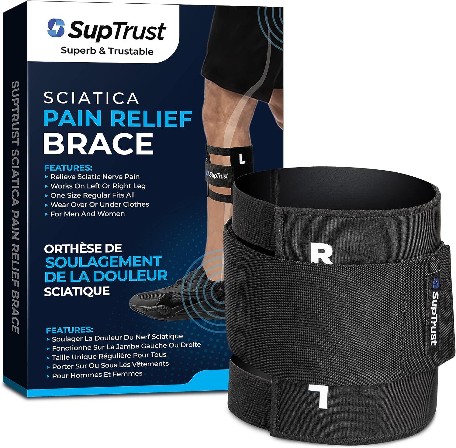 Sciatica Pain Relief Calf Brace 14-19INCH - ReActive+ Pressure Pad for ...